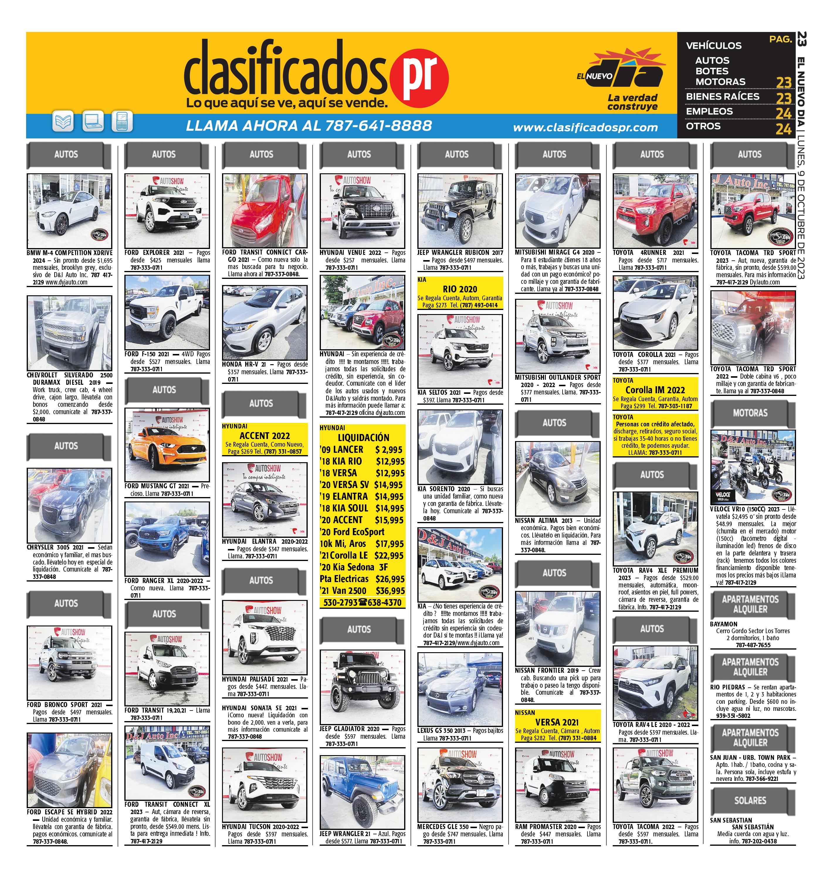 Clasificados PR 10 09 2023 by ClasificadosPR.com - Issuu