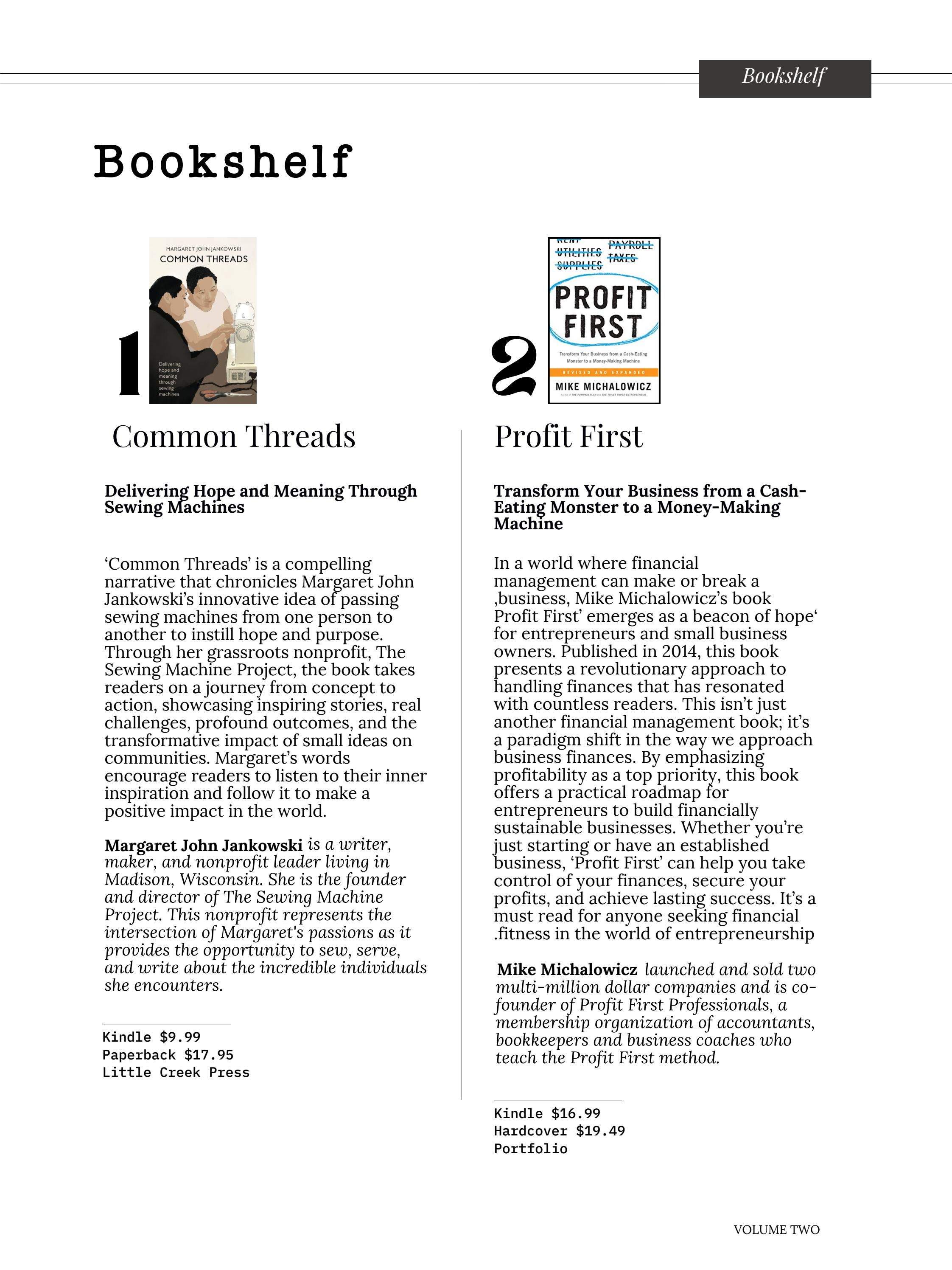 Bookshelf: Volume Two by Inspire. - Issuu