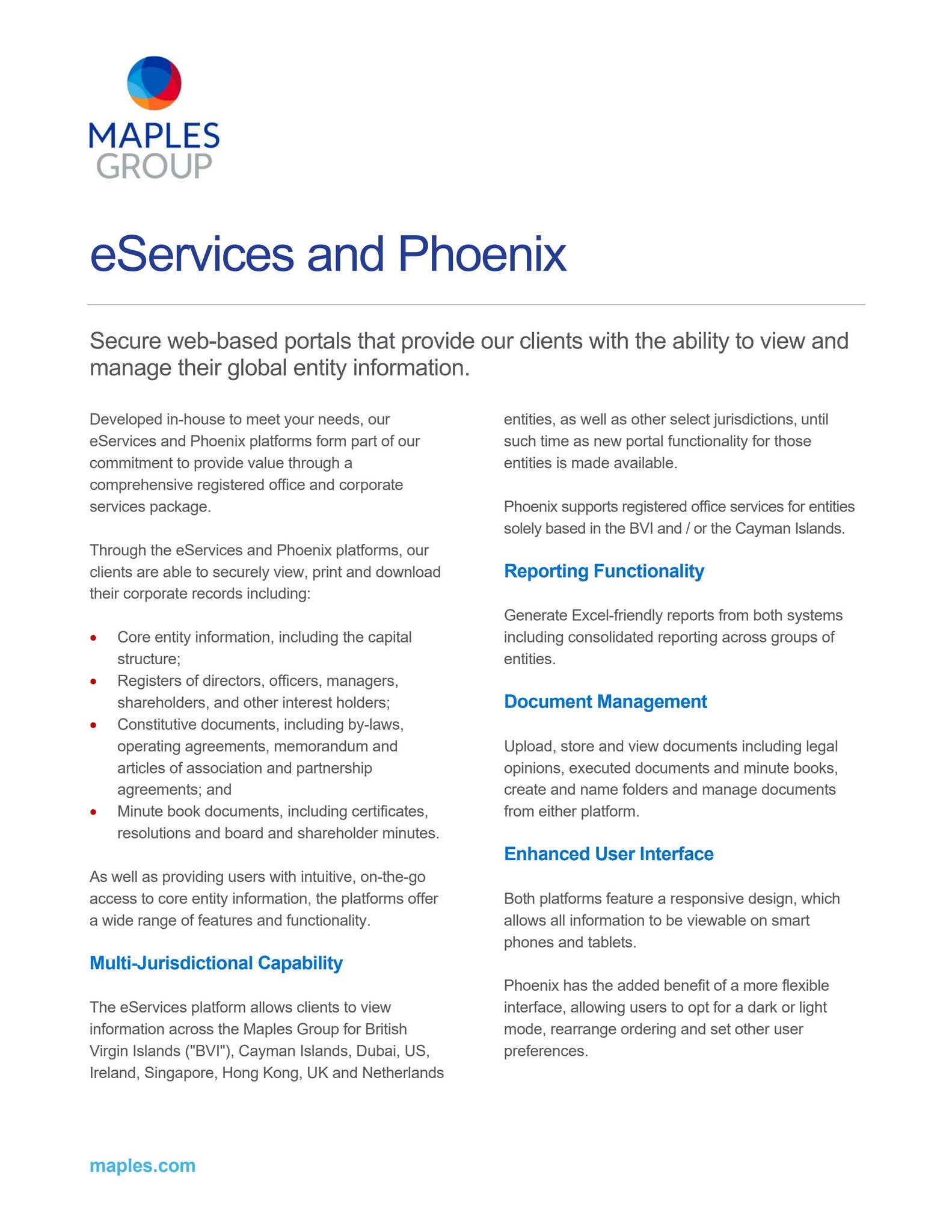 Maples Group - eServices and Phoenix by Maples Group - Issuu