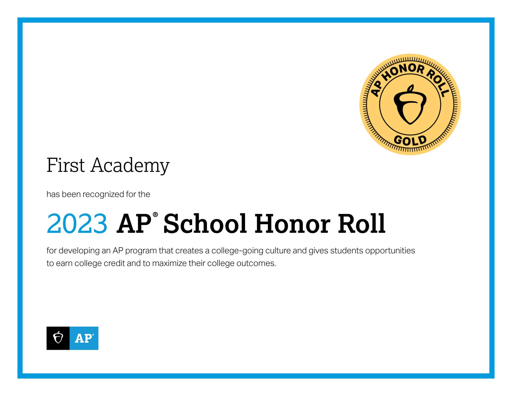 Gold Honor Roll by The First Academy - Issuu