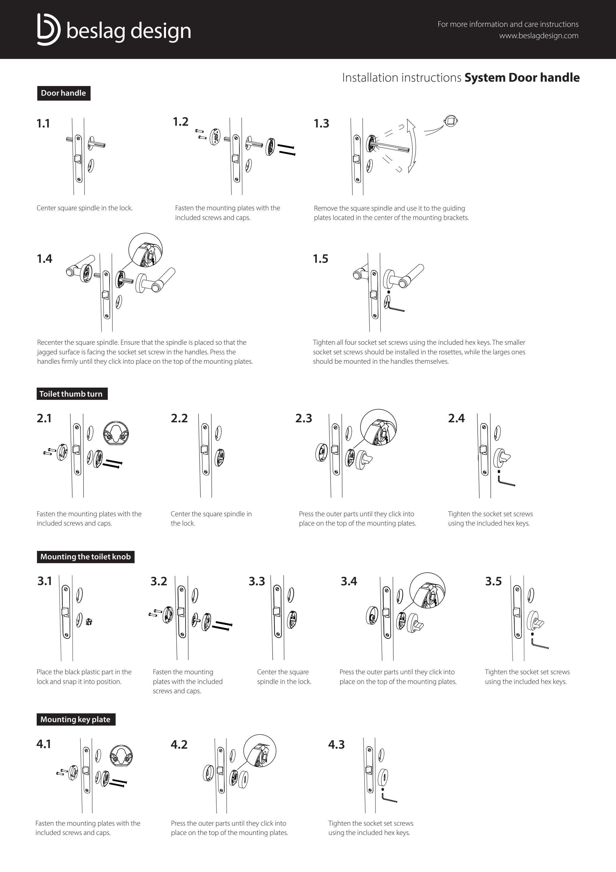 Door handle - Installation instruction by Beslag Design - Issuu