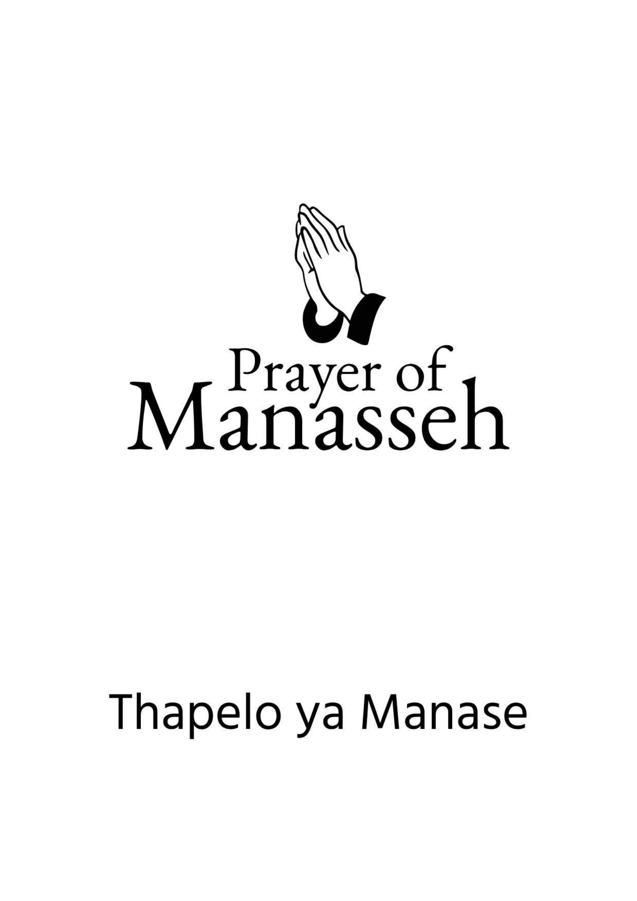 Northern Sotho Sepedi - Prayer of Manasseh by Filipino Tracts and ...