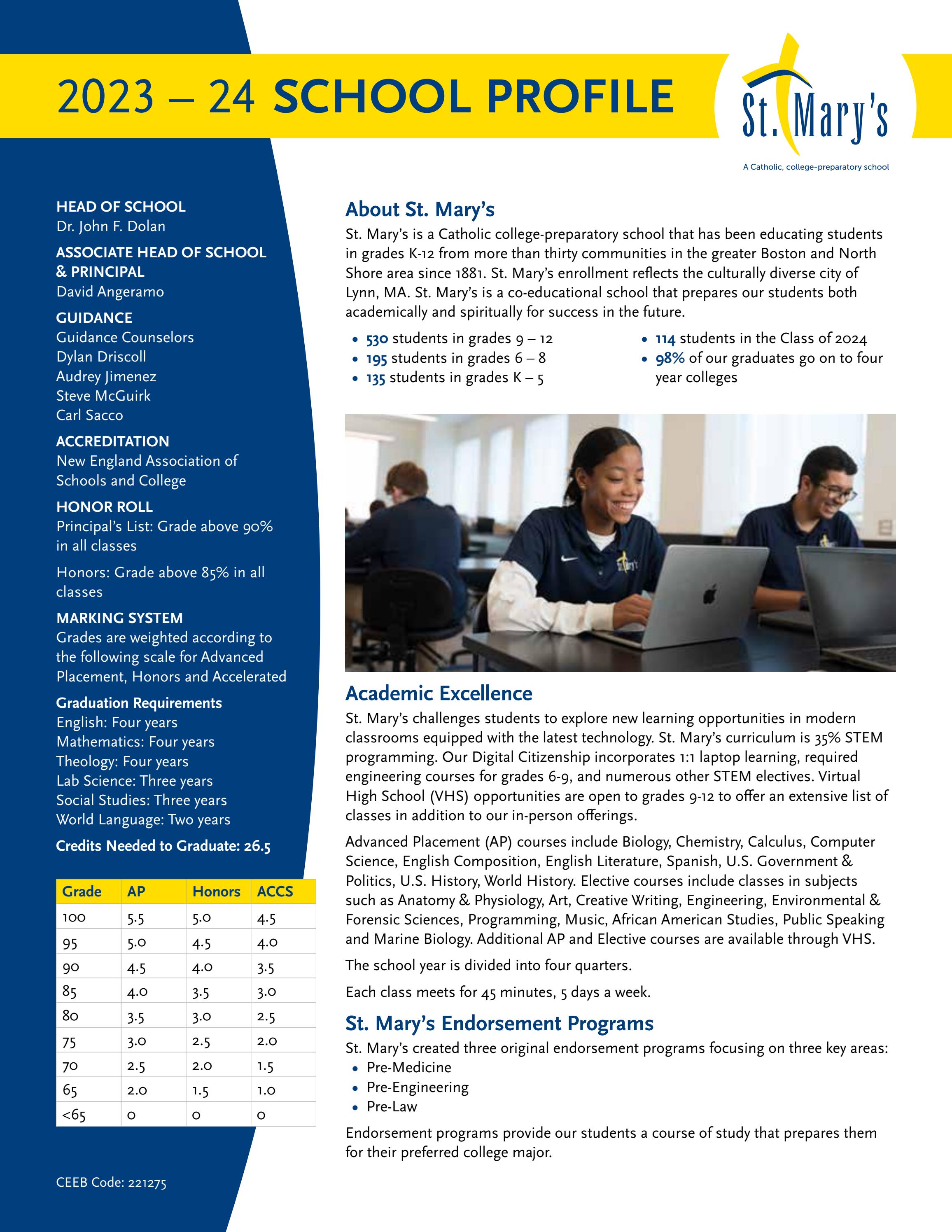 St. Mary's School Profile by St. Mary's - Issuu