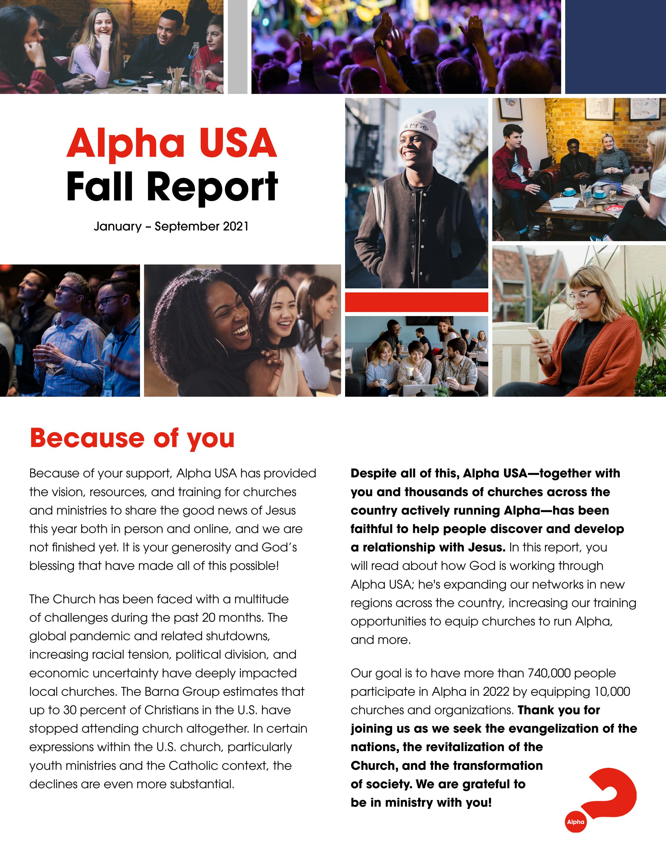 Alpha USA’s 2021 Fall Report by Alpha USA - Issuu