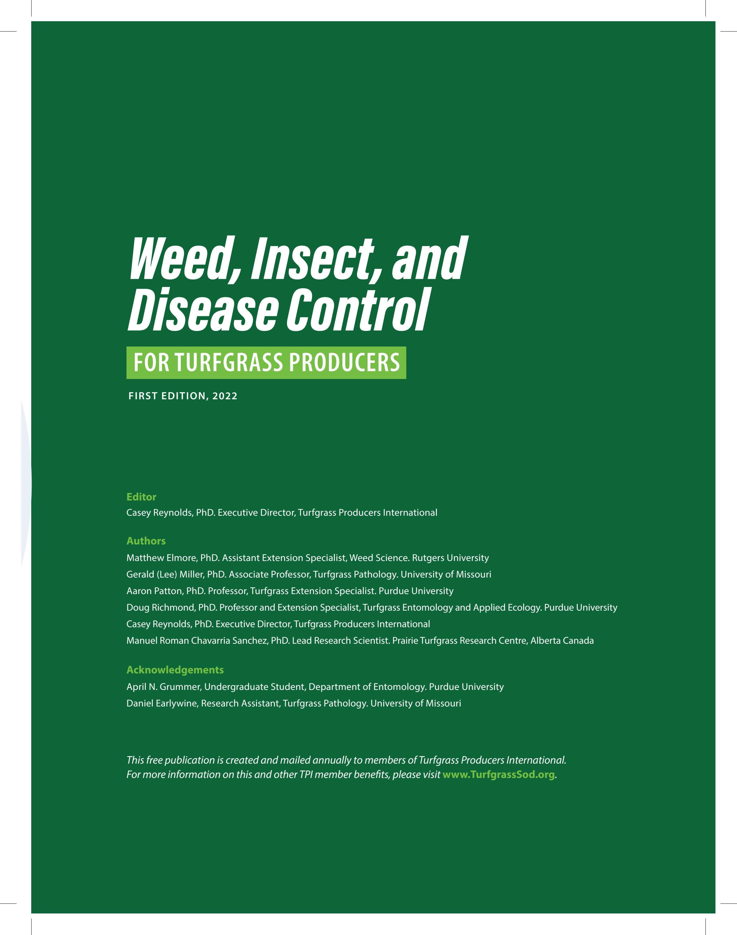Weed, Insect, and Disease Control for Turfgrass Producers Preview by ...