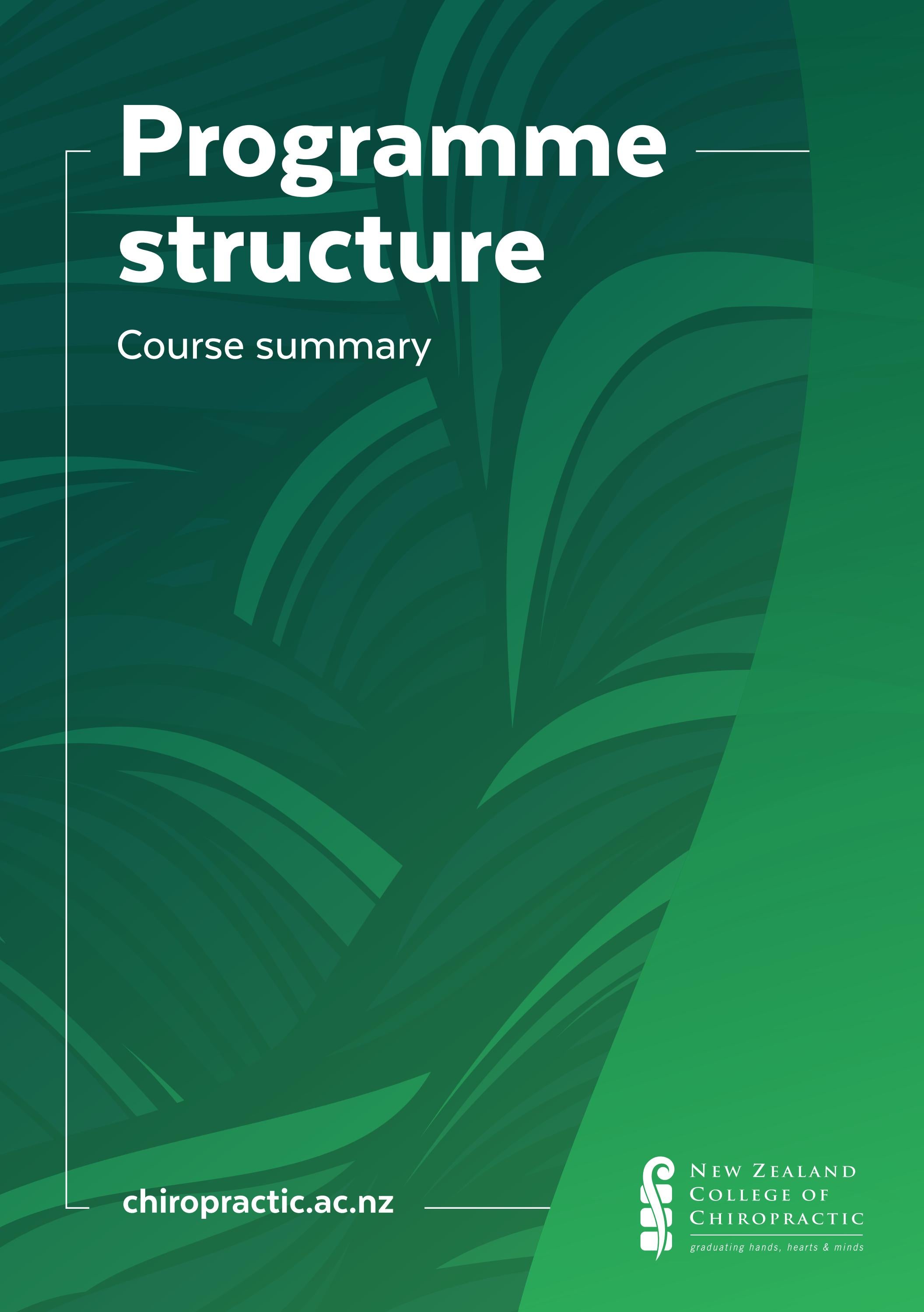 New Zealand College of Chiropractic Programme Structure by nzcc - Issuu