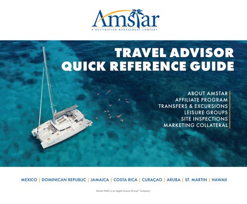 Amstar DMC - Travel Advisor Quick Reference Guide by Amstar - Issuu