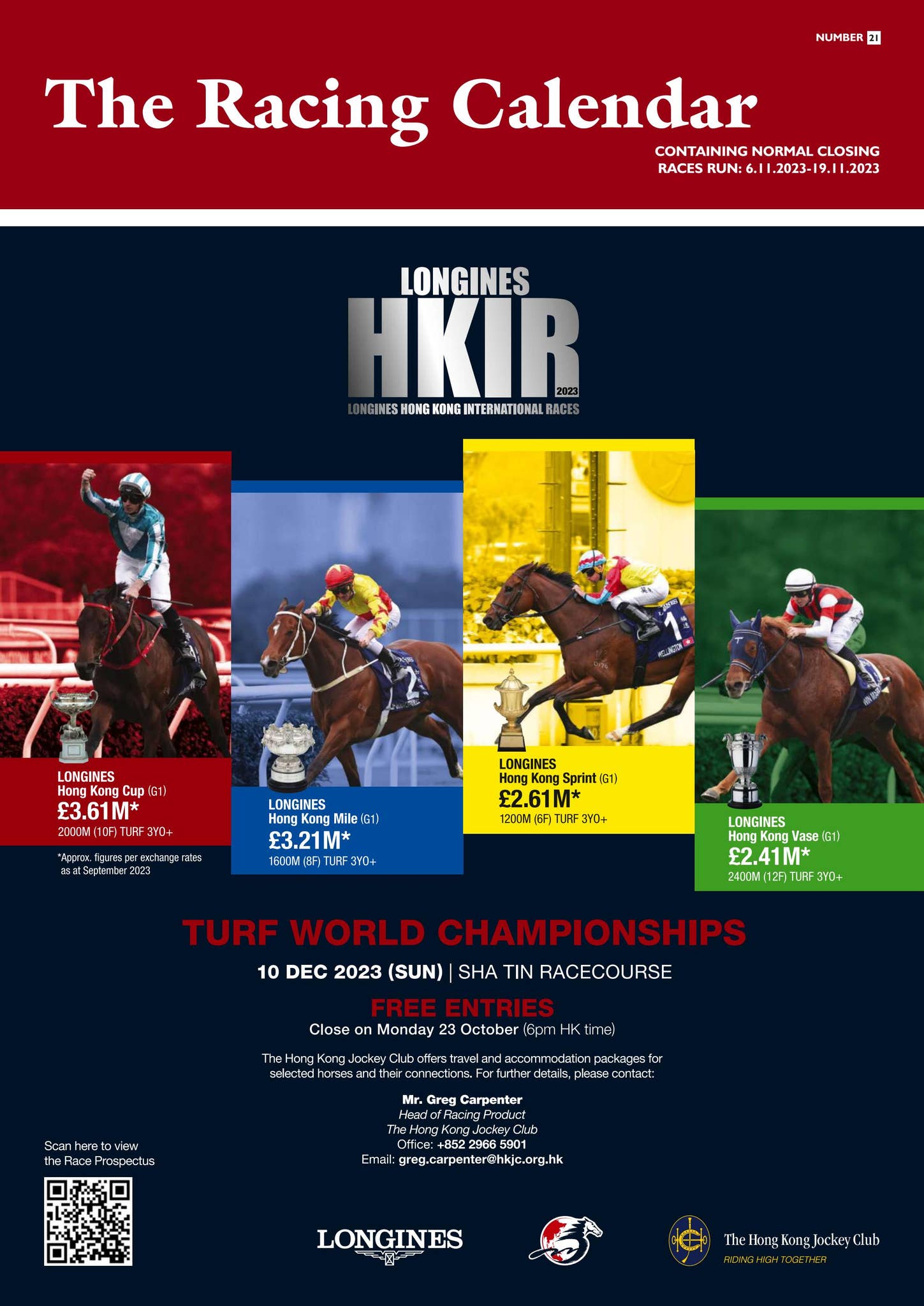 Racing Calendar - 6th November-19th November - Number 21 by Weatherbys ...