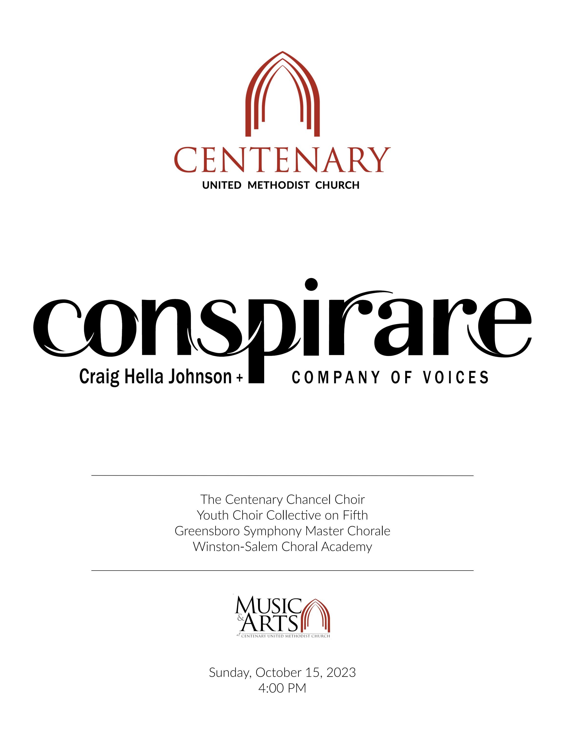 Conspirare Concert • October 15, 2023 by Centenary United Methodist ...