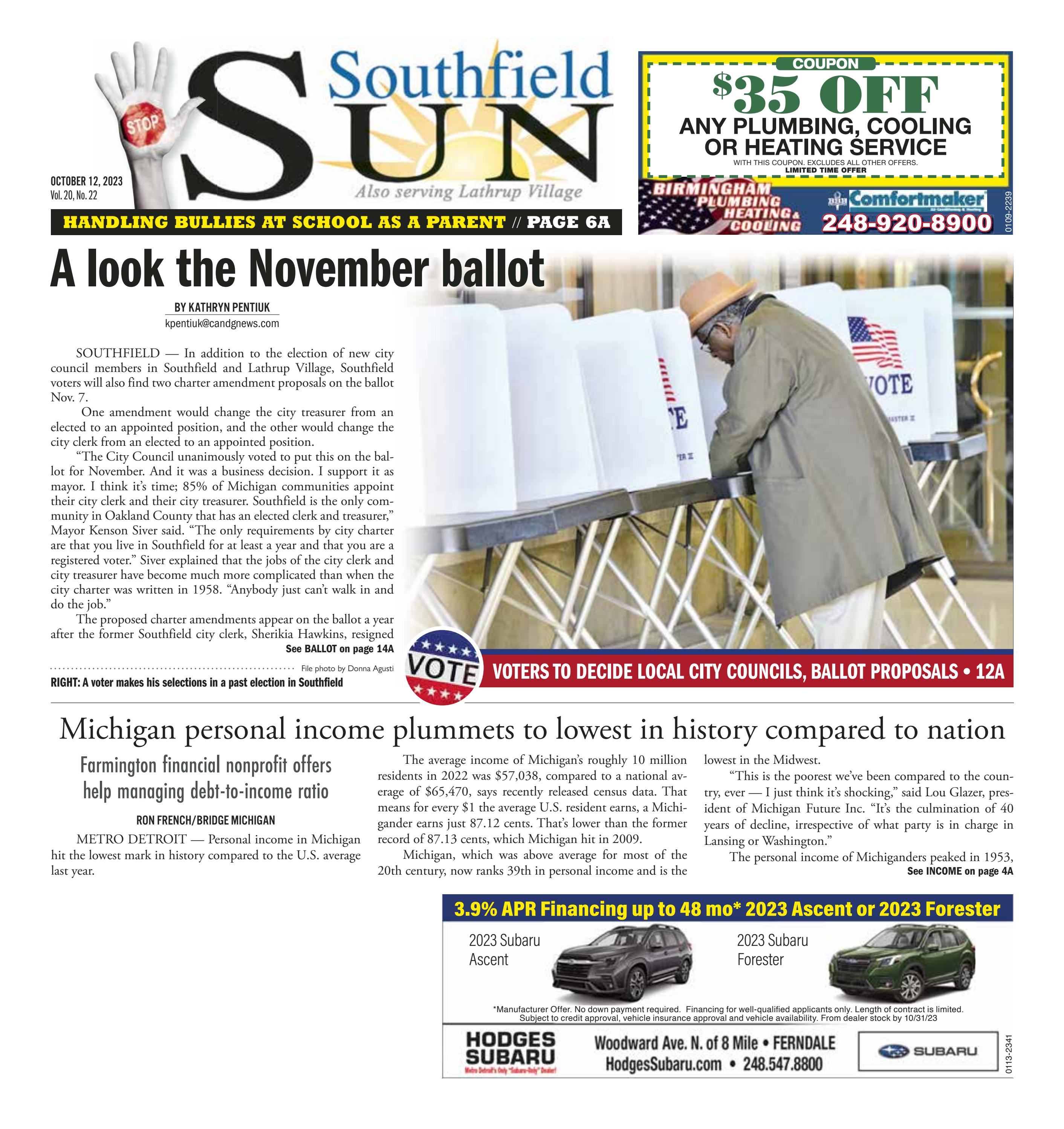 10/12/23 Southfield Sun by C & G Newspapers - Issuu