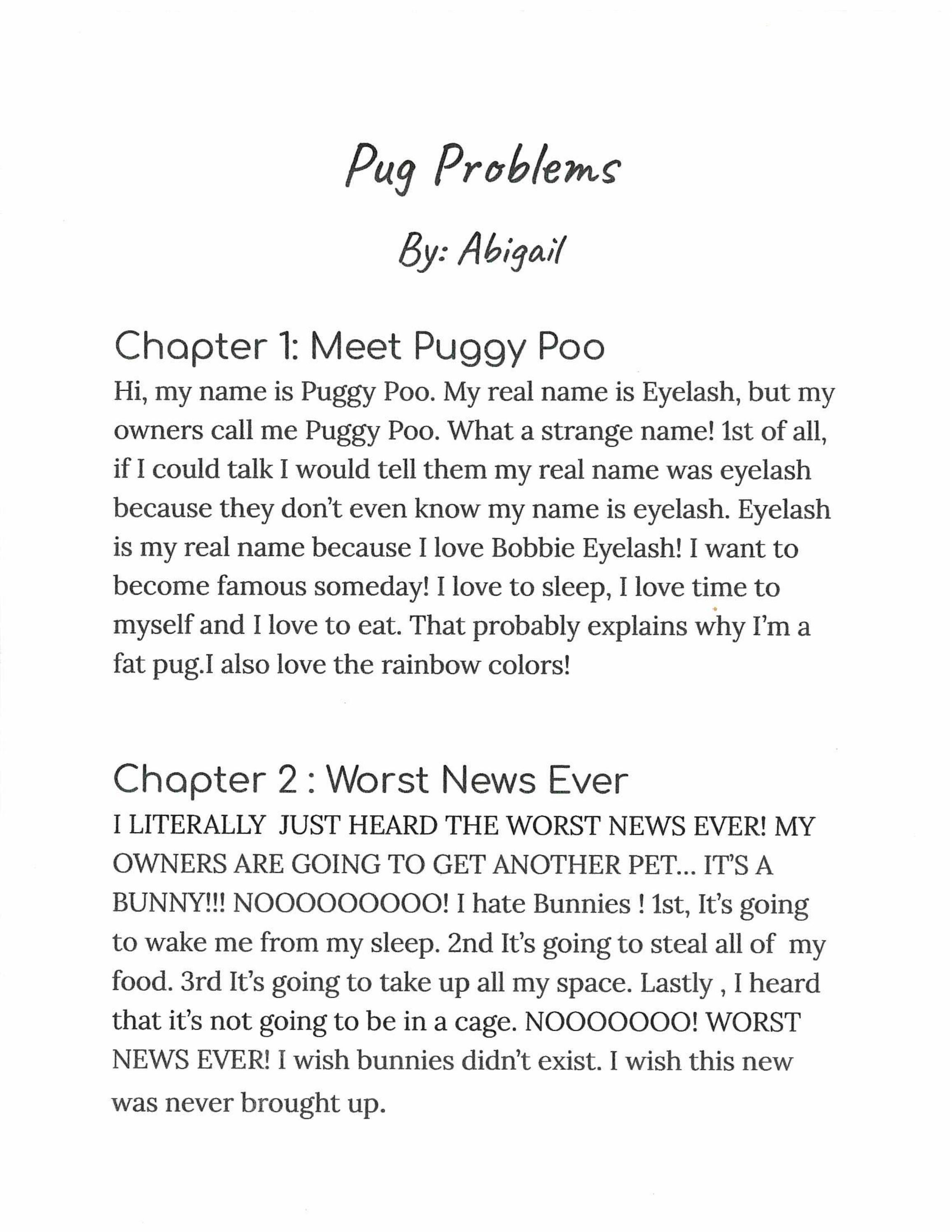 Pug Problems by Abigail B. Grade 5 by New Hampshire PBS - Issuu