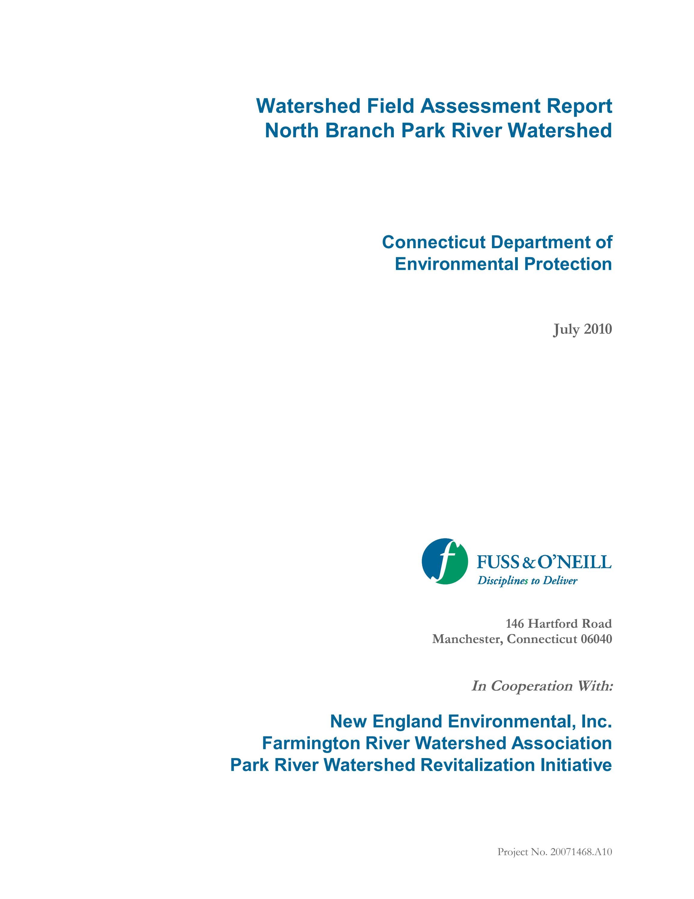 Watershed Field Assessment Report by Fuss & O'Neill - Issuu