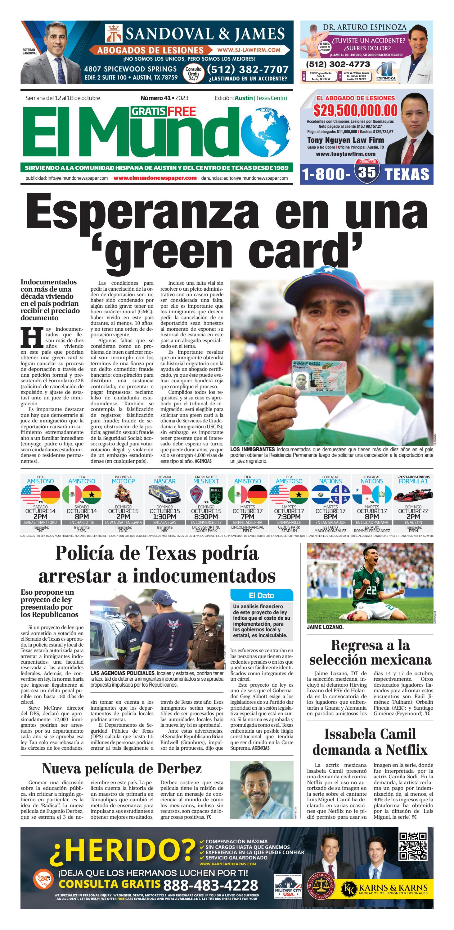 El Mundo Newspaper 41 - 2023 by El Mundo Newspaper - Issuu