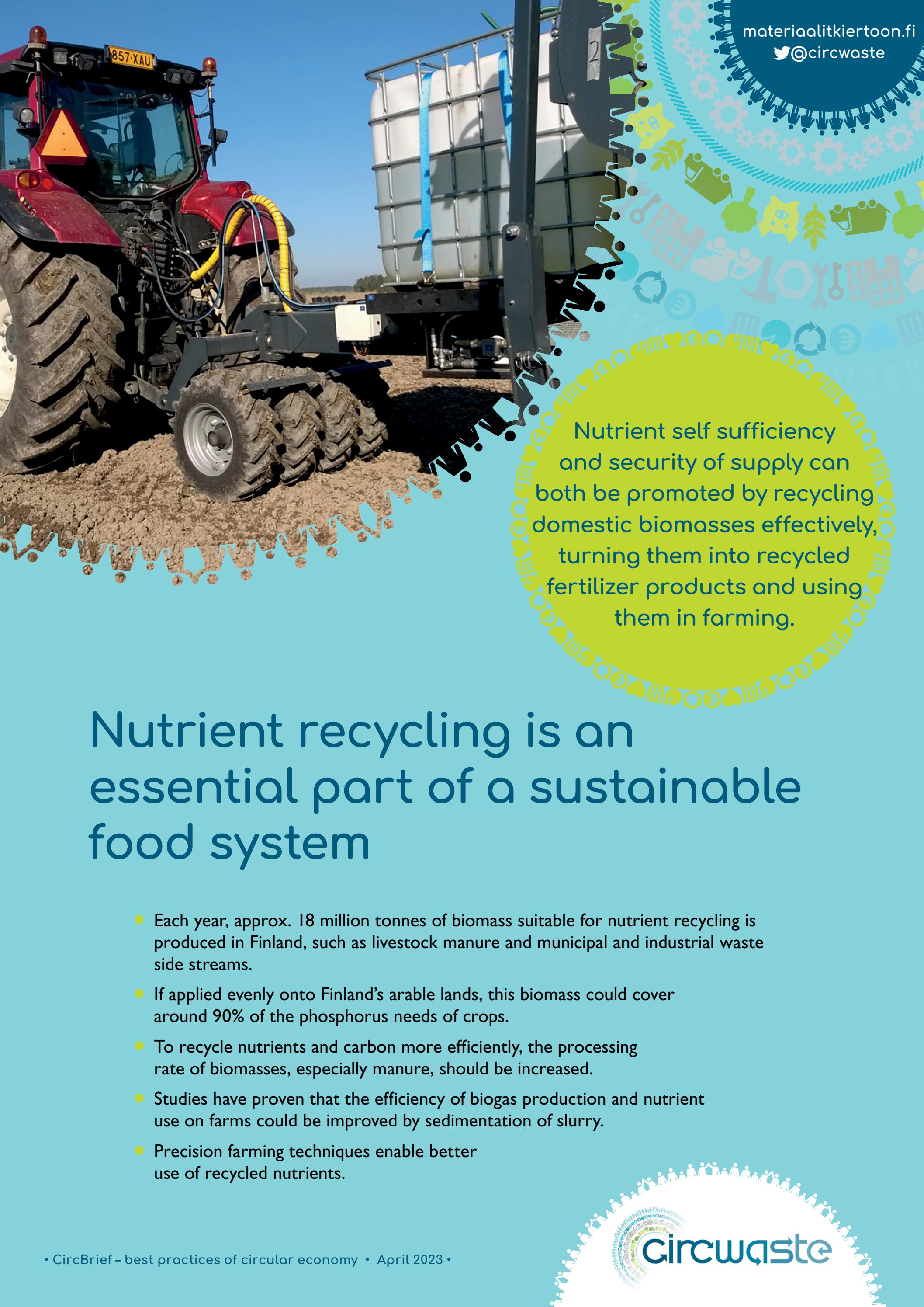 CircBrief: Nutrient recycling is an essential part of a sustainable ...