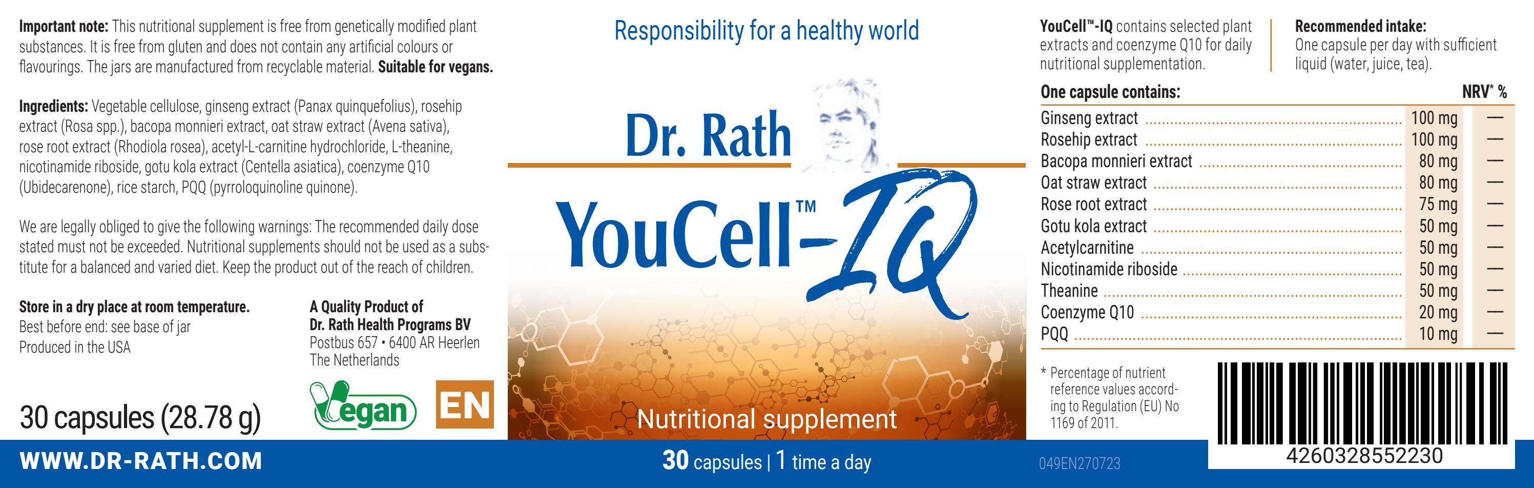 049 - YouCell™-IQ 30 capsules - EN by Dr. Rath Health Programs - Issuu