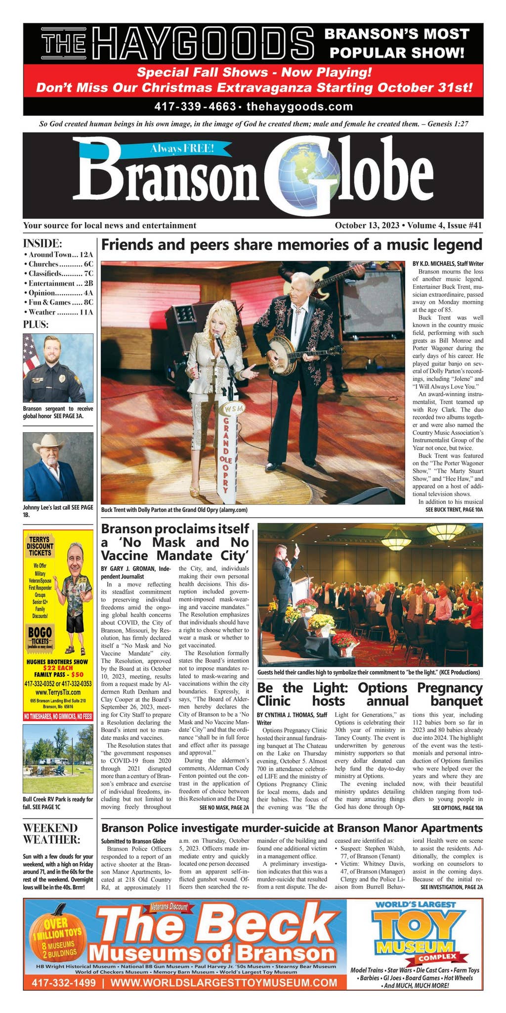 Branson Globe, October 13, 2023 by bransonglobe - Issuu