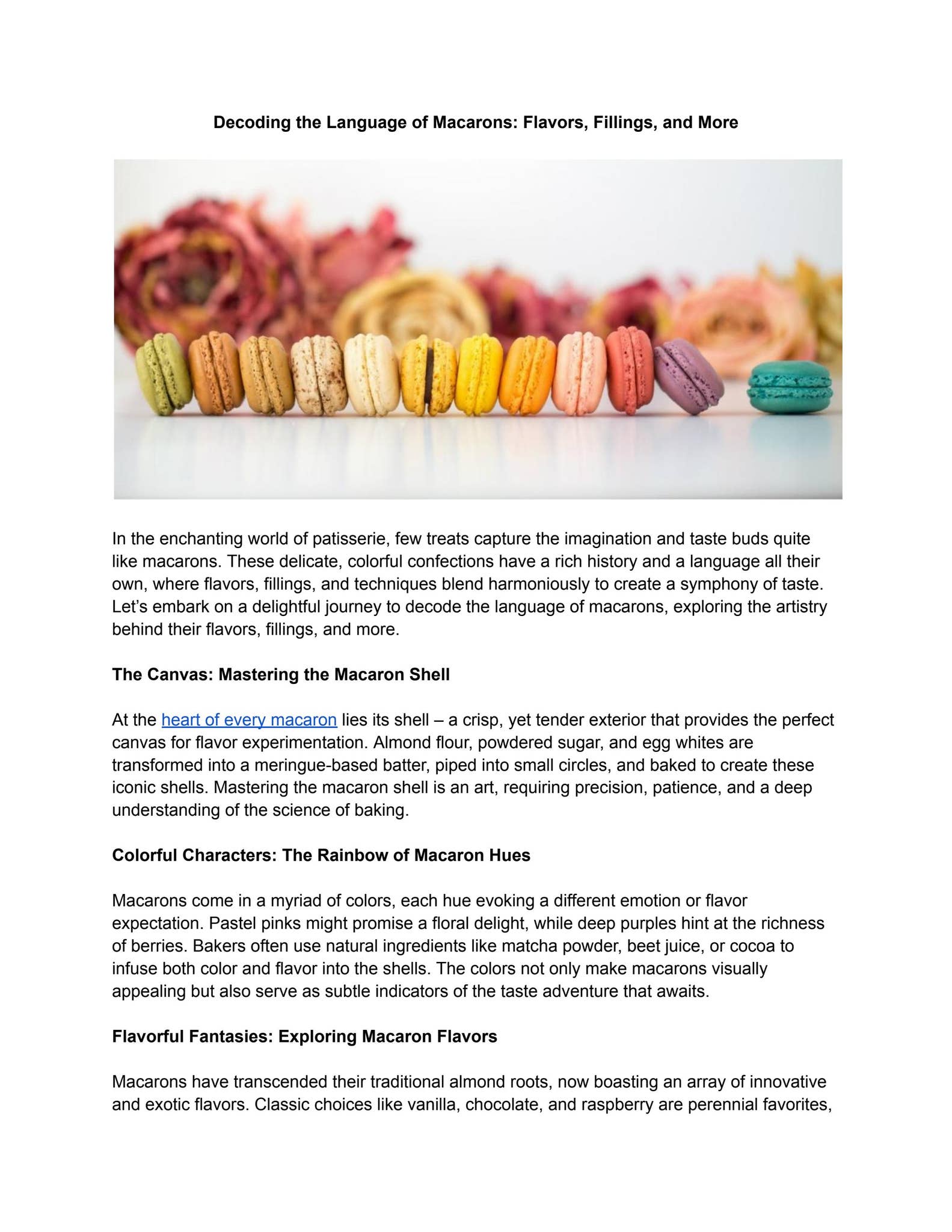 Decoding the Language of Macarons: Flavors, Fillings, and More by ...