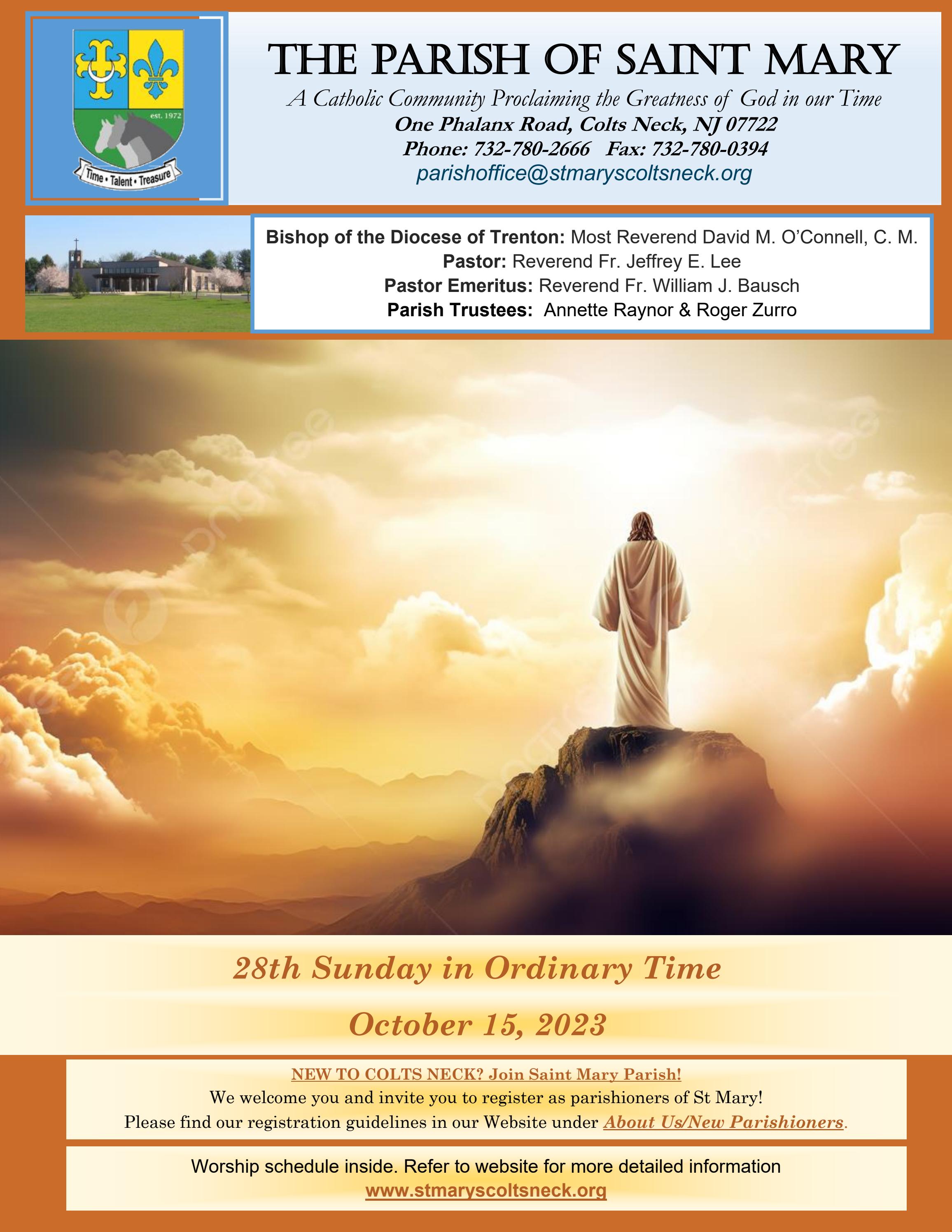 October 15, 2023 - 28th Sunday in Ordinary Time by The Parish of Saint Mary - Issuu