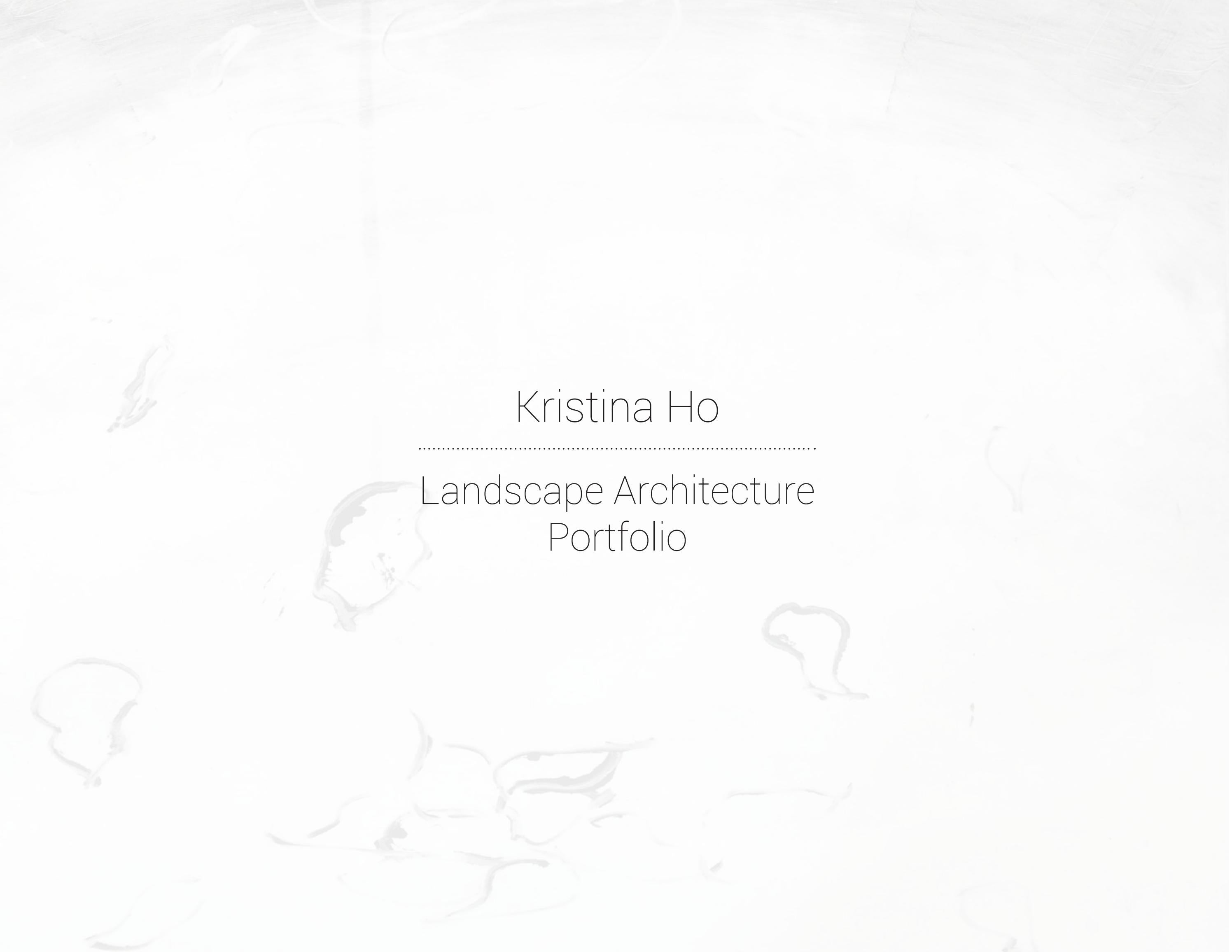 Landscape Architecture Portfolio by kristinaho - Issuu