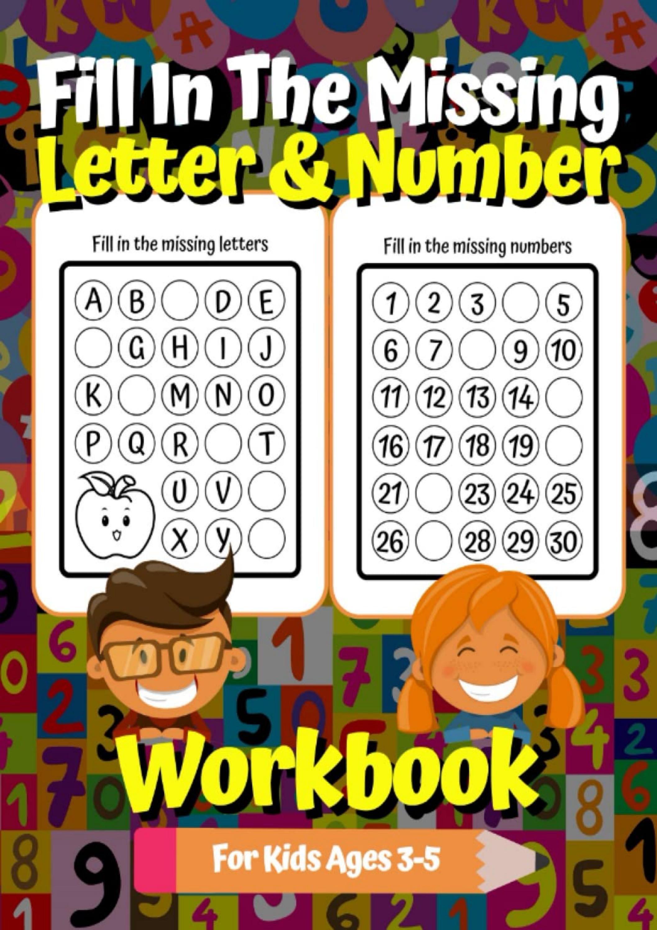 [eBOOK]-Fill In The Missing Letter Number Workbook For Kids Ages 3-5 ...