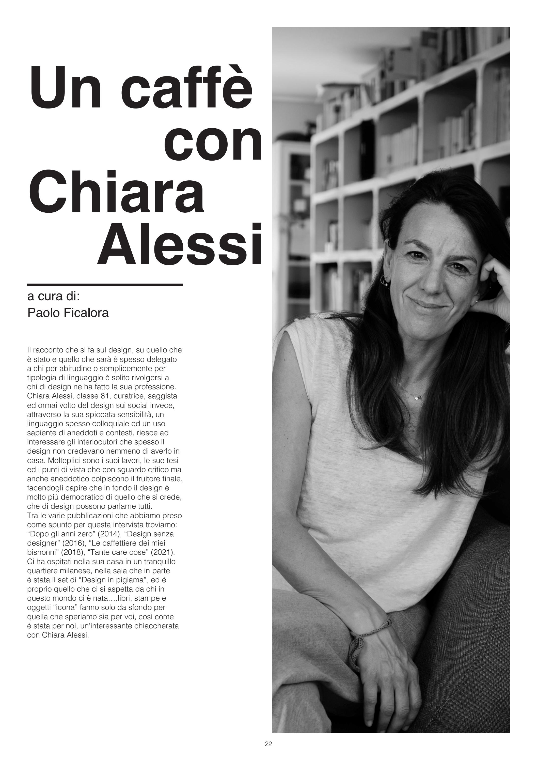 Un caffè con Chiara Alessi by paoloficalora - Issuu