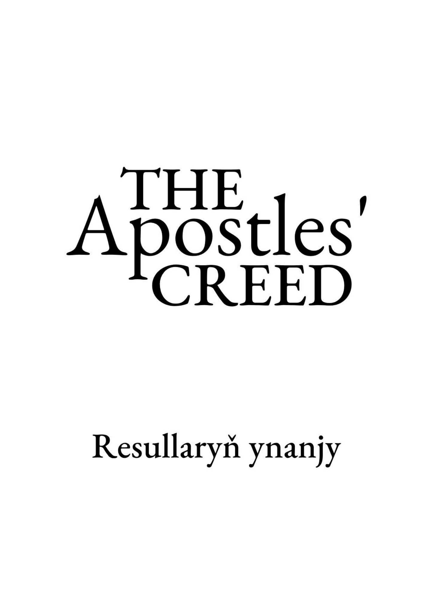 Turkmen - The Apostles' Creed by Filipino Tracts and Literature Society ...