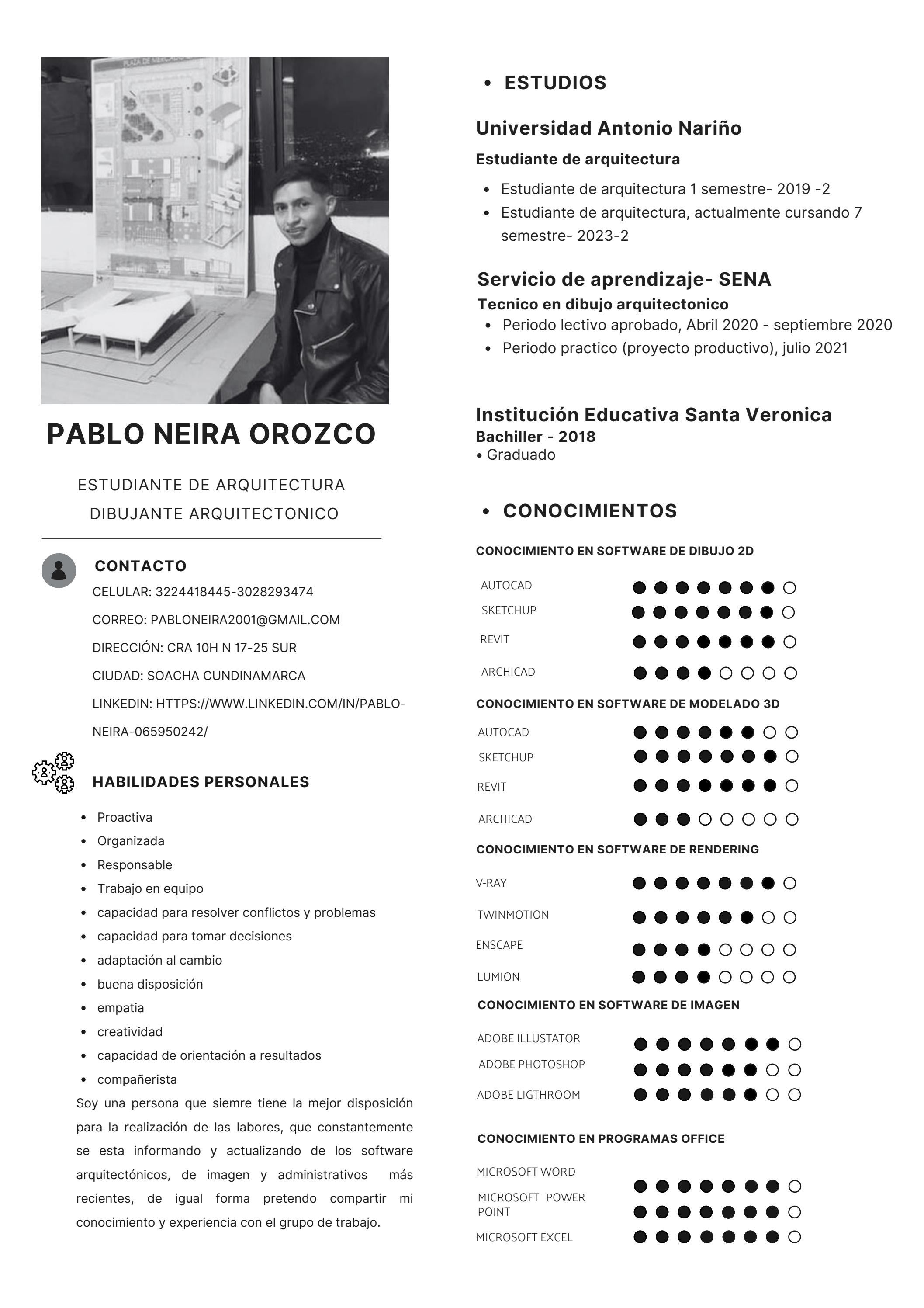 HOJA DE VIDA PABLO NEIRA by PABLONEIRA1214 - Issuu