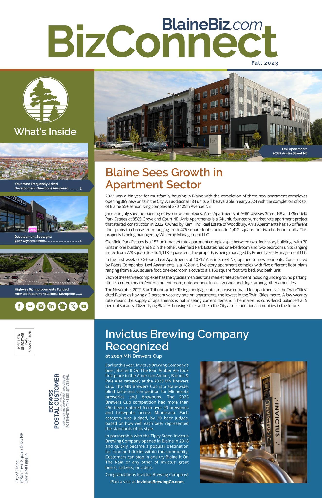 BizConnect - Fall 2023 by City of Blaine - Issuu