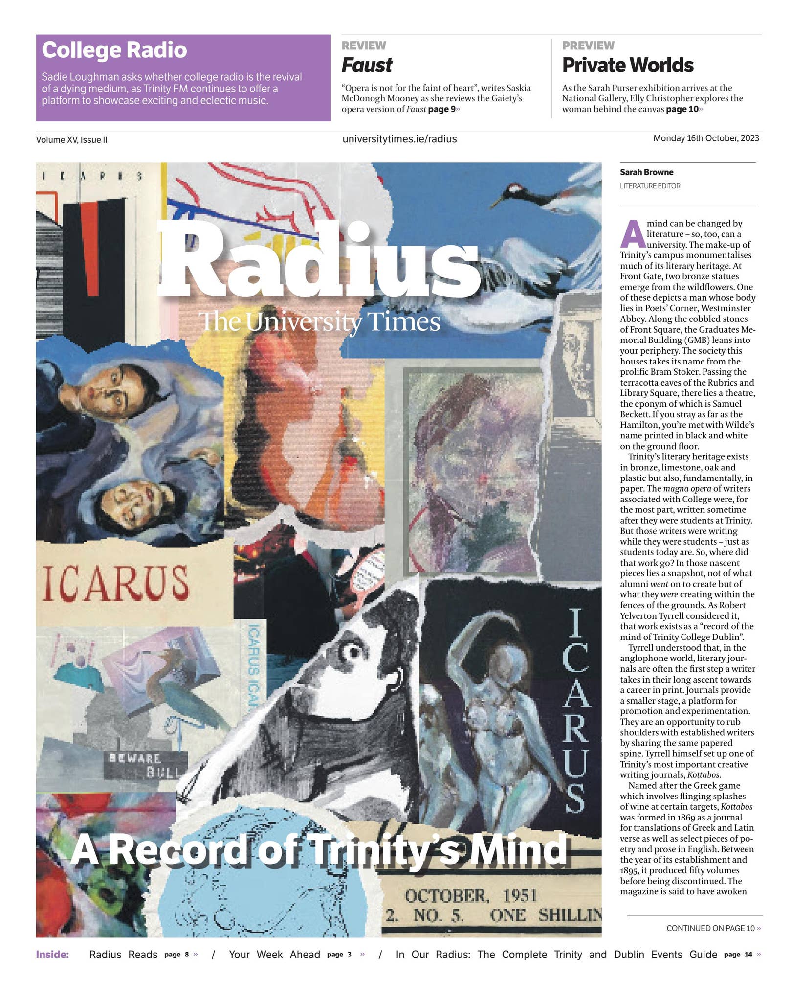 UT Radius 10/23 by The University Times - Issuu