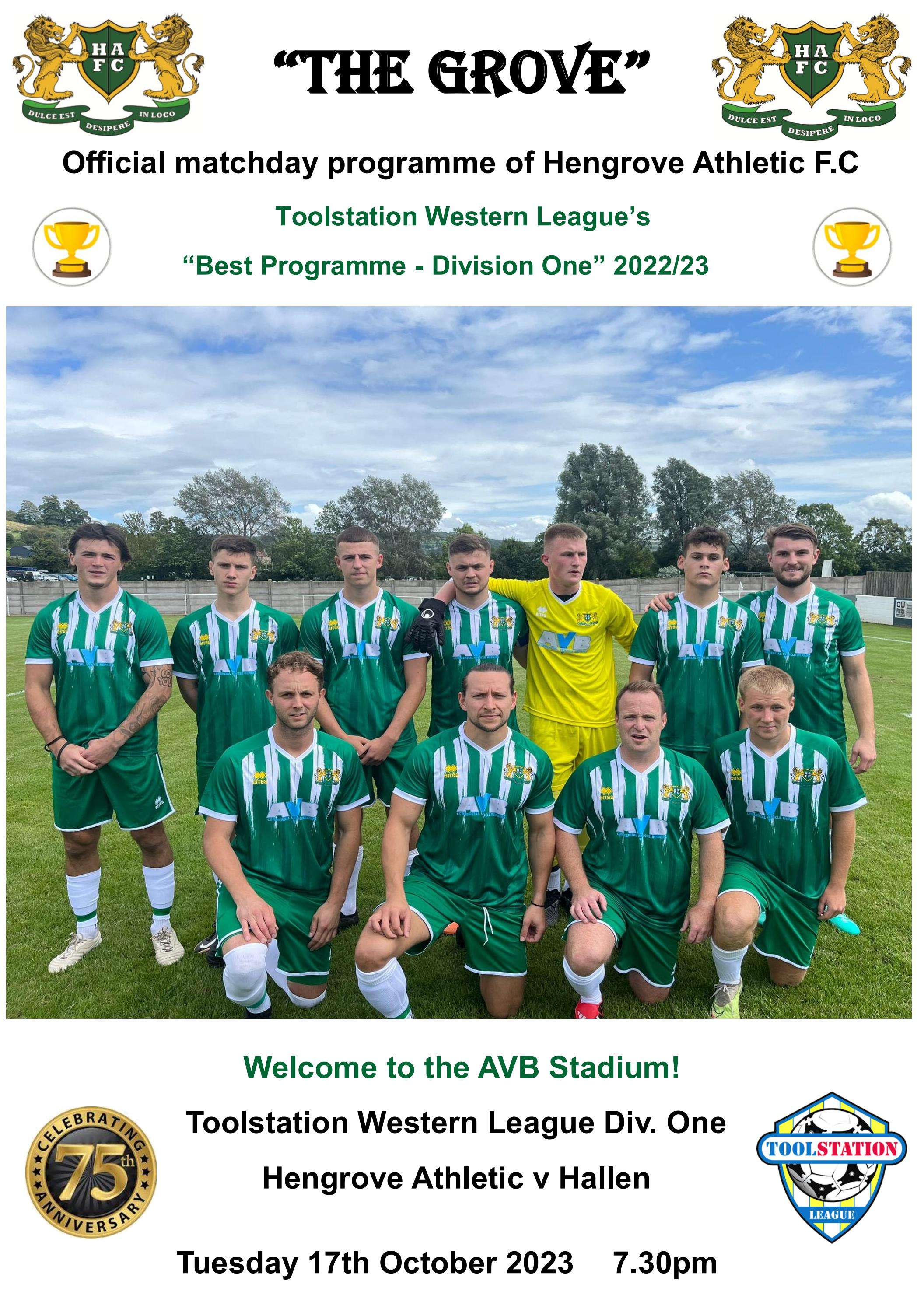 Hengrove Athletic v Hallen by hamdonmedia - Issuu