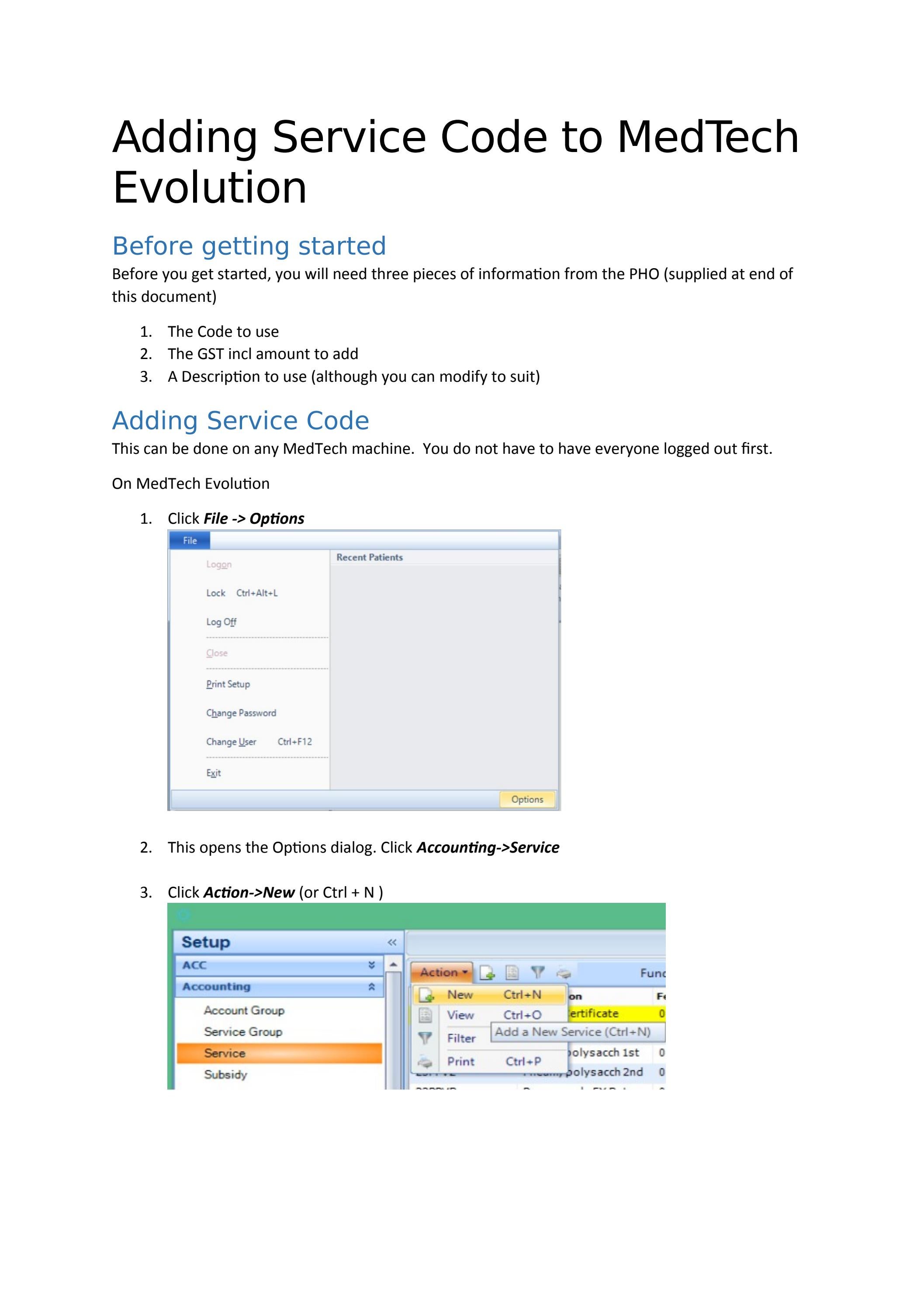 Adding Service Code to MedTech Evolution by WBOP PHO - Issuu