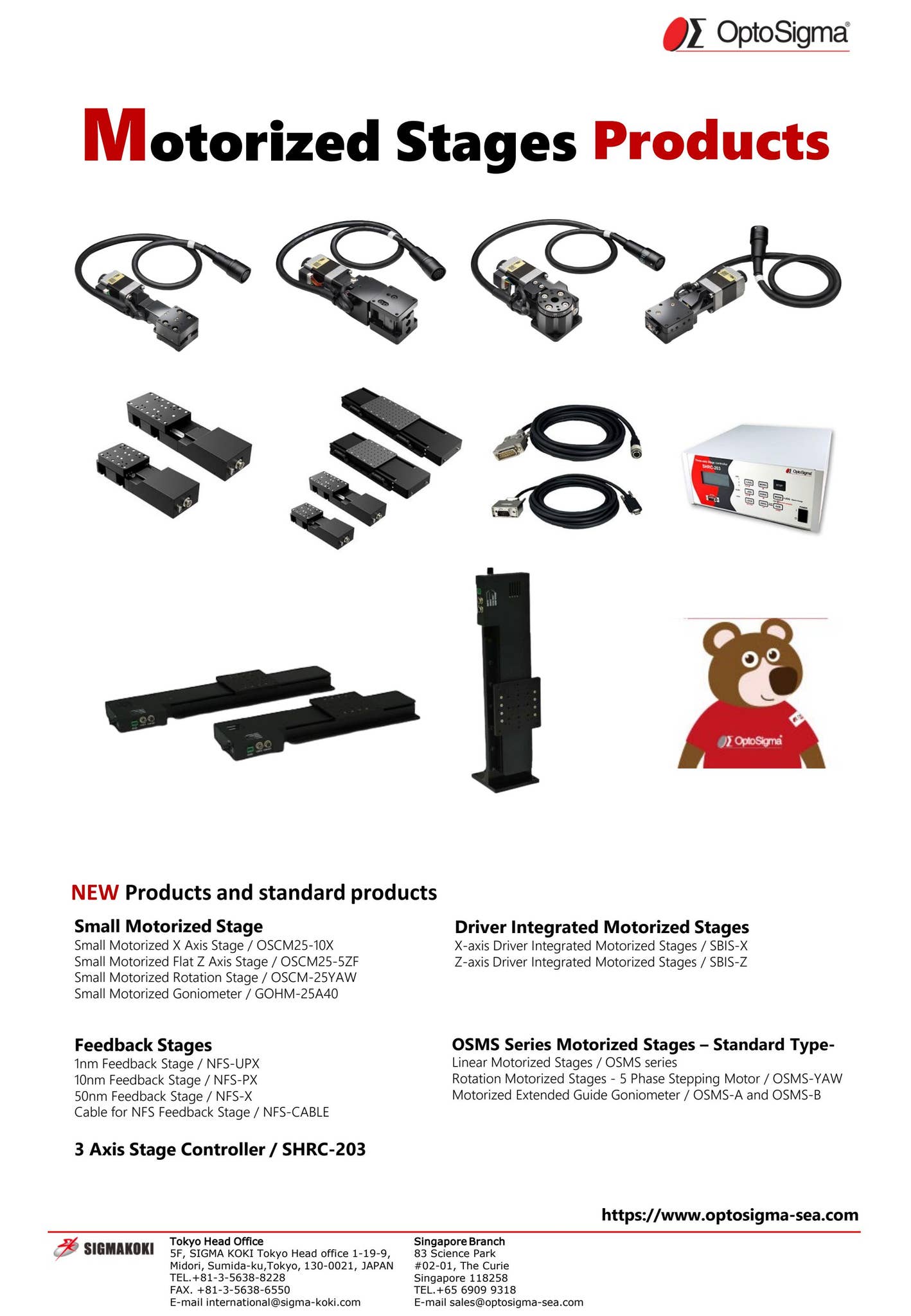 Motorized Stages Products Brochure by OptoSigma Southeast Asia - Issuu