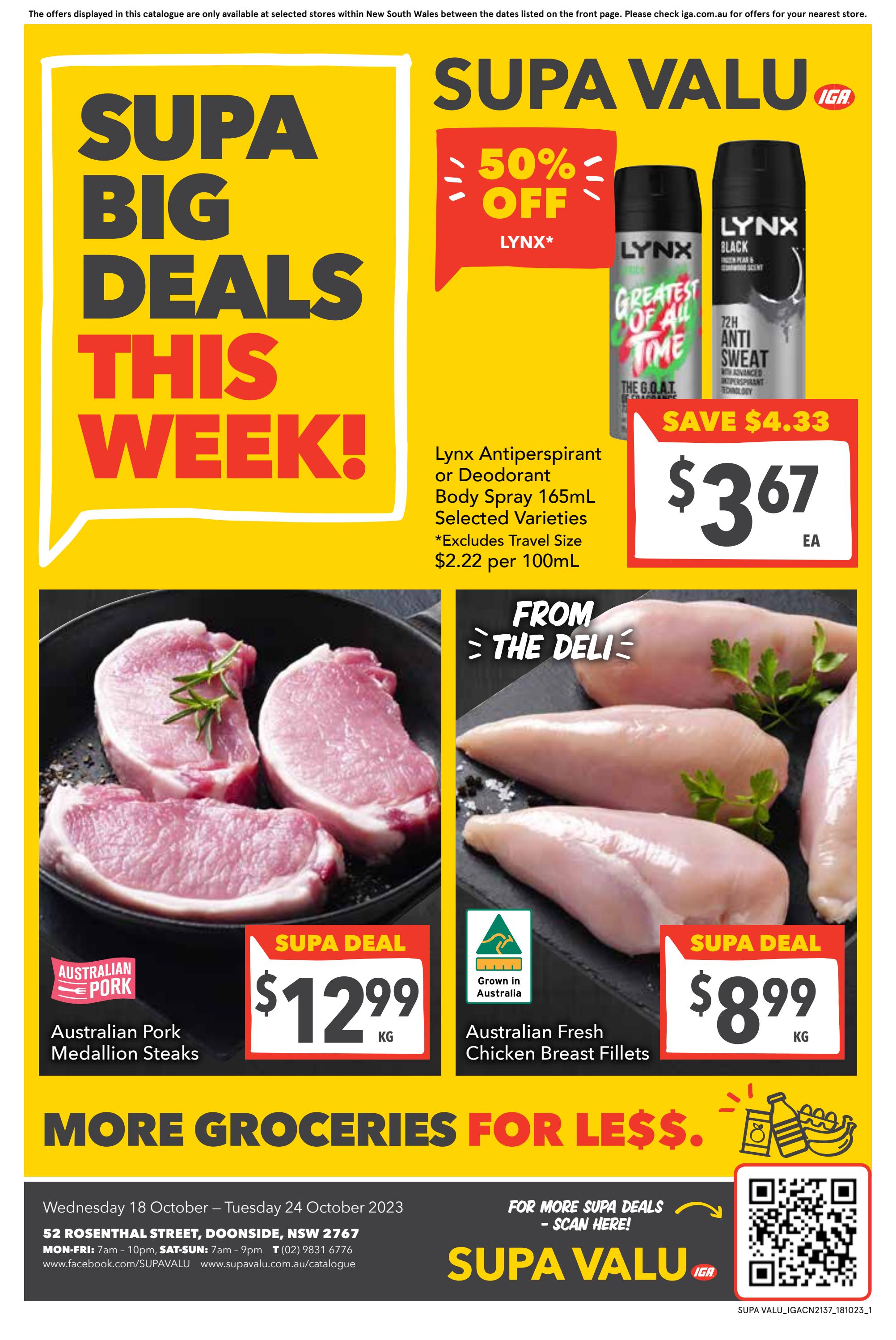 NSW – Supa Valu (Doonside) 18.10.23 by info-romeosretail.com - Issuu