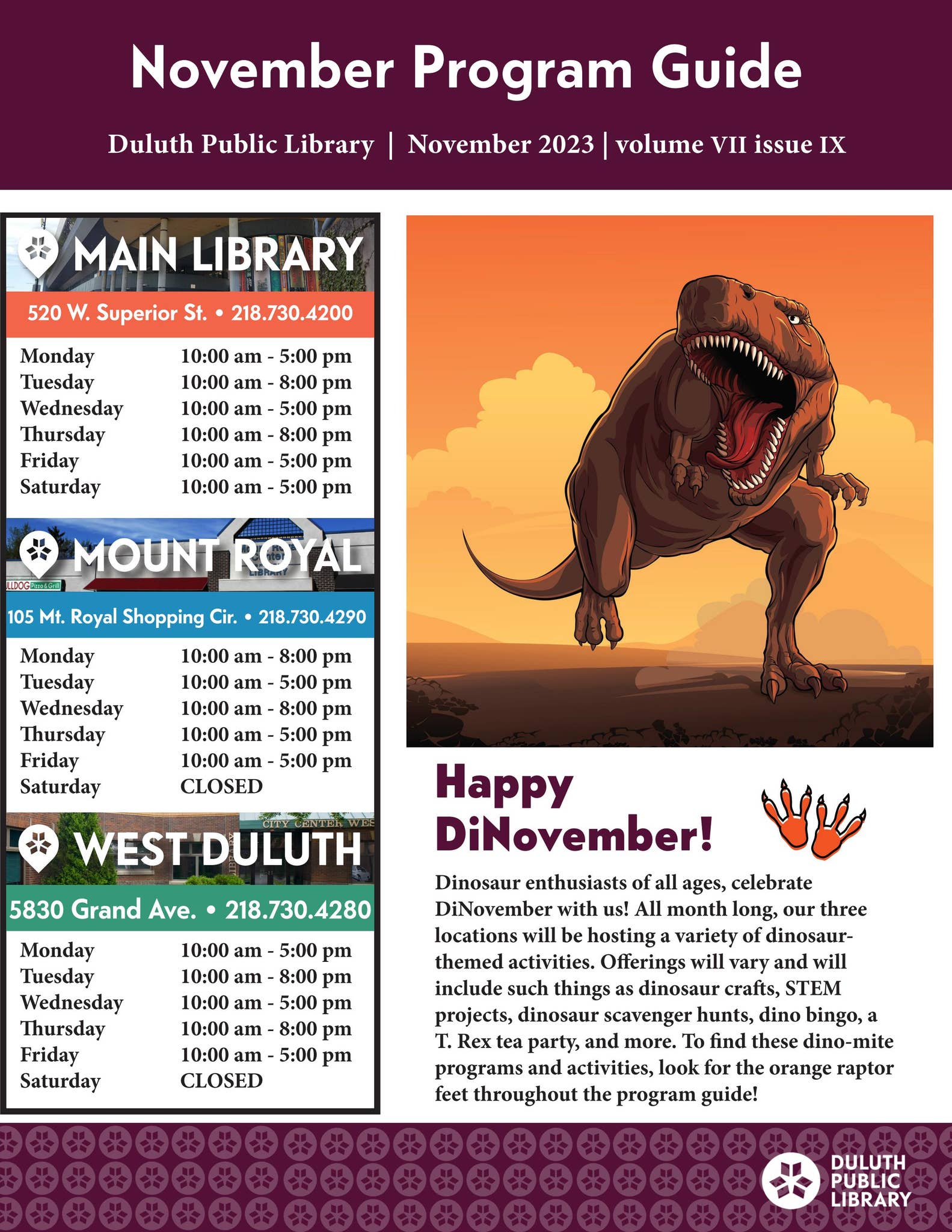 Duluth Public Library November 2023 Program Guide by Duluth Public ...