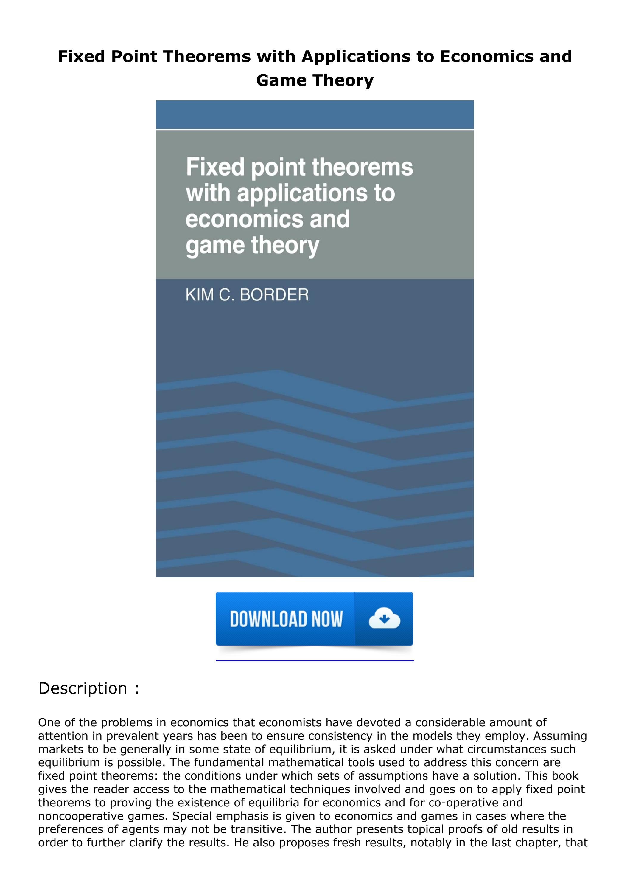 [PDF] READ] Free Fixed Point Theorems with Applications to Economics and Ga by abigailyoungas ...