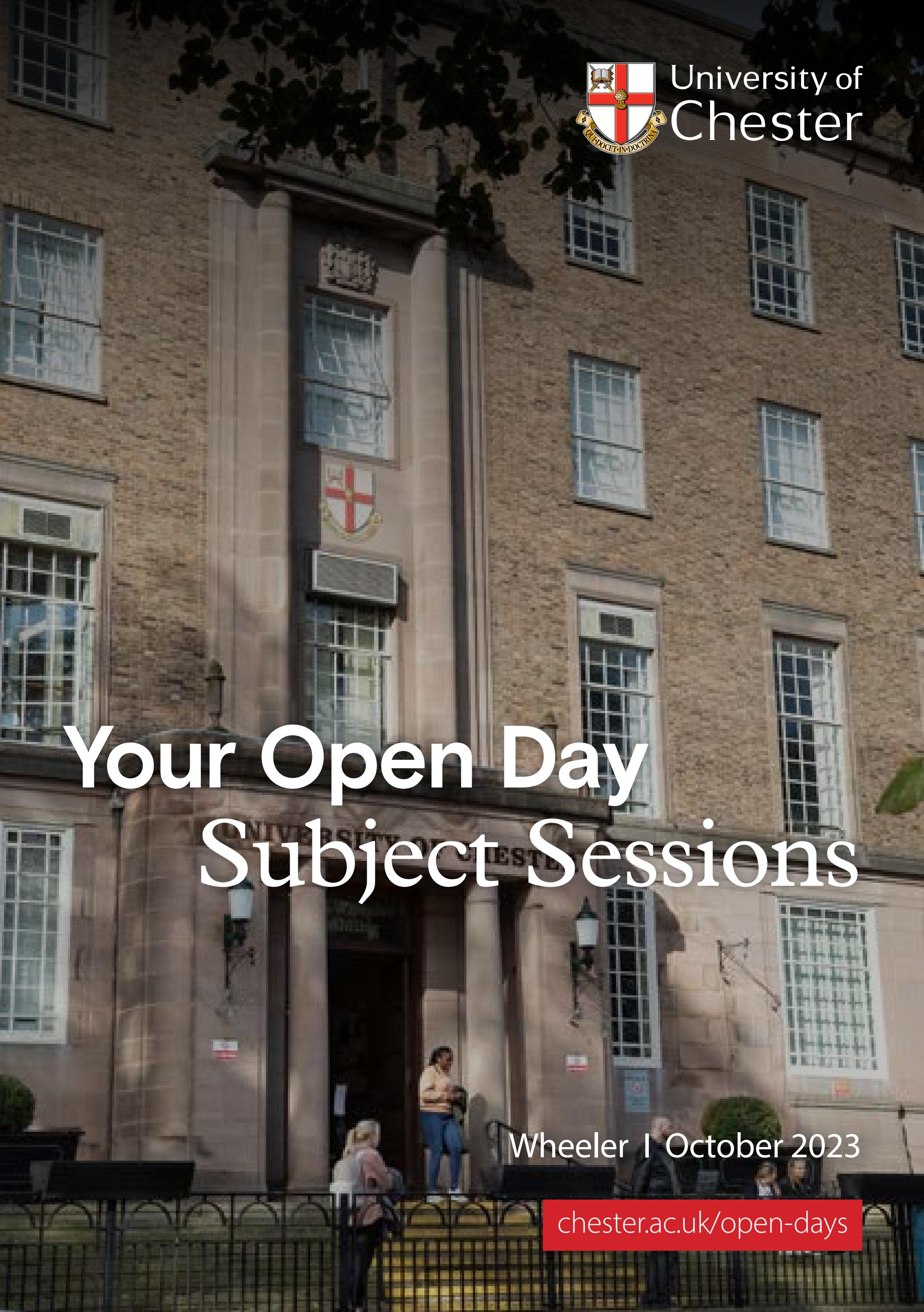 Wheeler Open Day Guide by University of Chester - Issuu