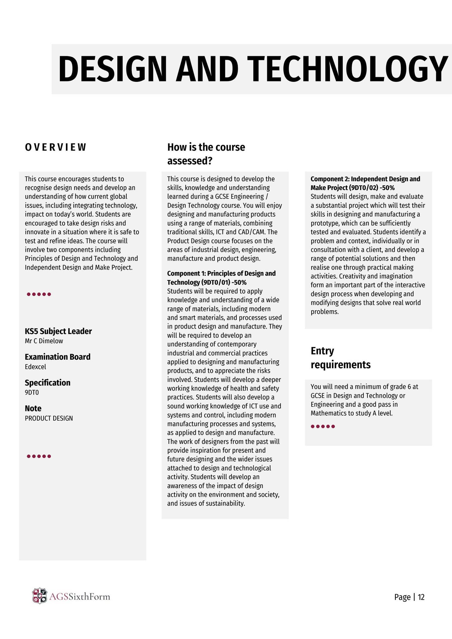 AGS Sixth Form Options Booklet by Aylesbury Grammar School - Issuu