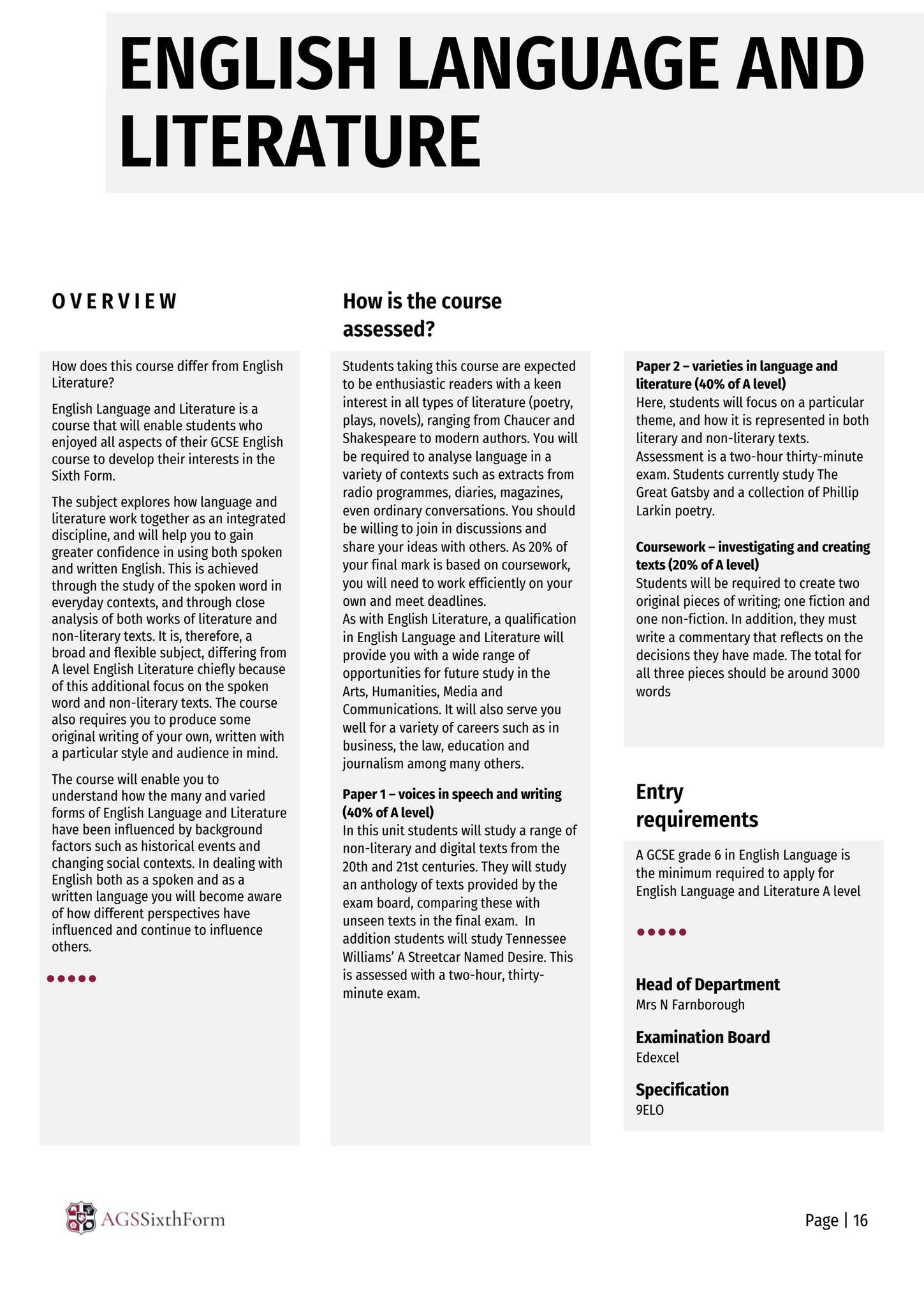 AGS Sixth Form Options Booklet by Aylesbury Grammar School - Issuu