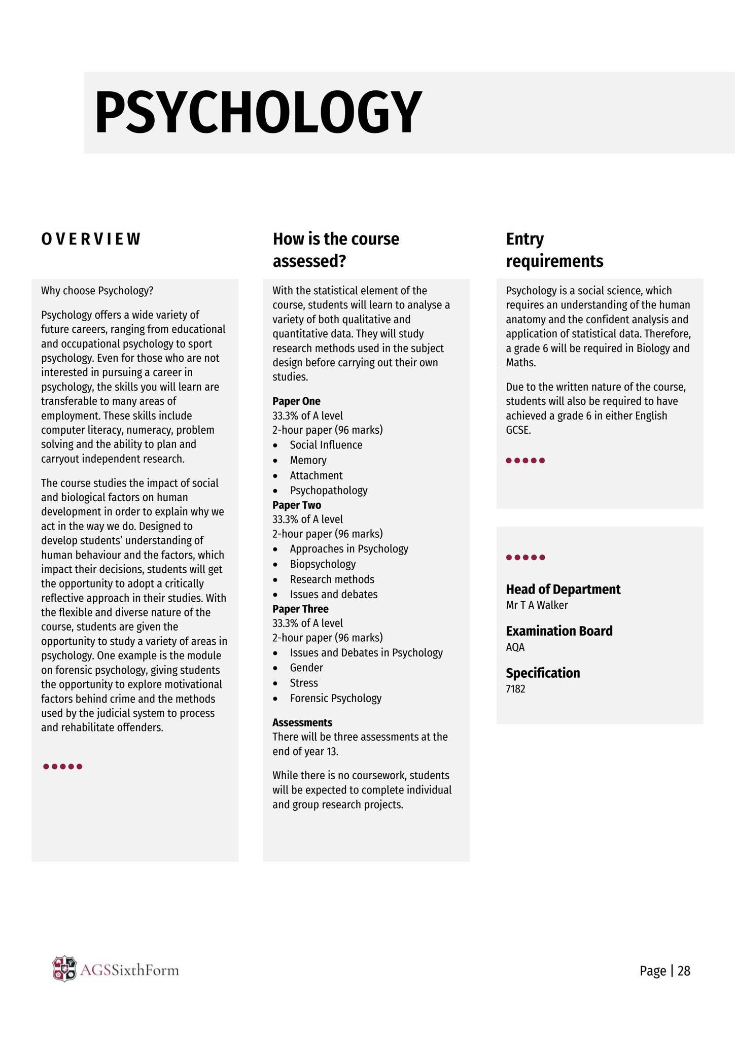 AGS Sixth Form Options Booklet by Aylesbury Grammar School - Issuu