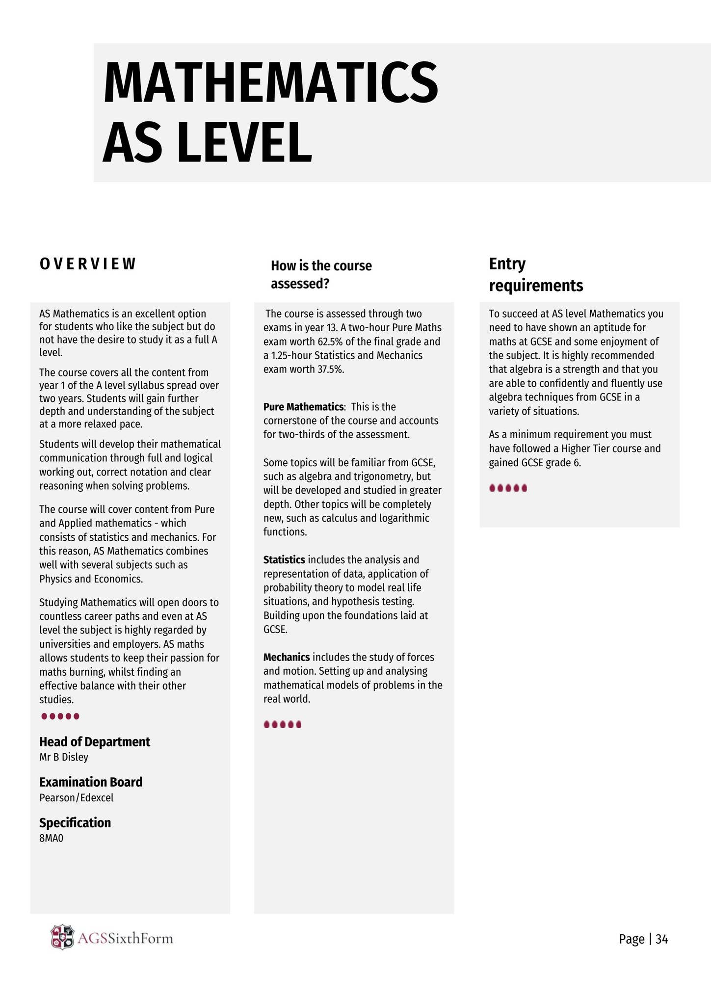 AGS Sixth Form Options Booklet by Aylesbury Grammar School - Issuu