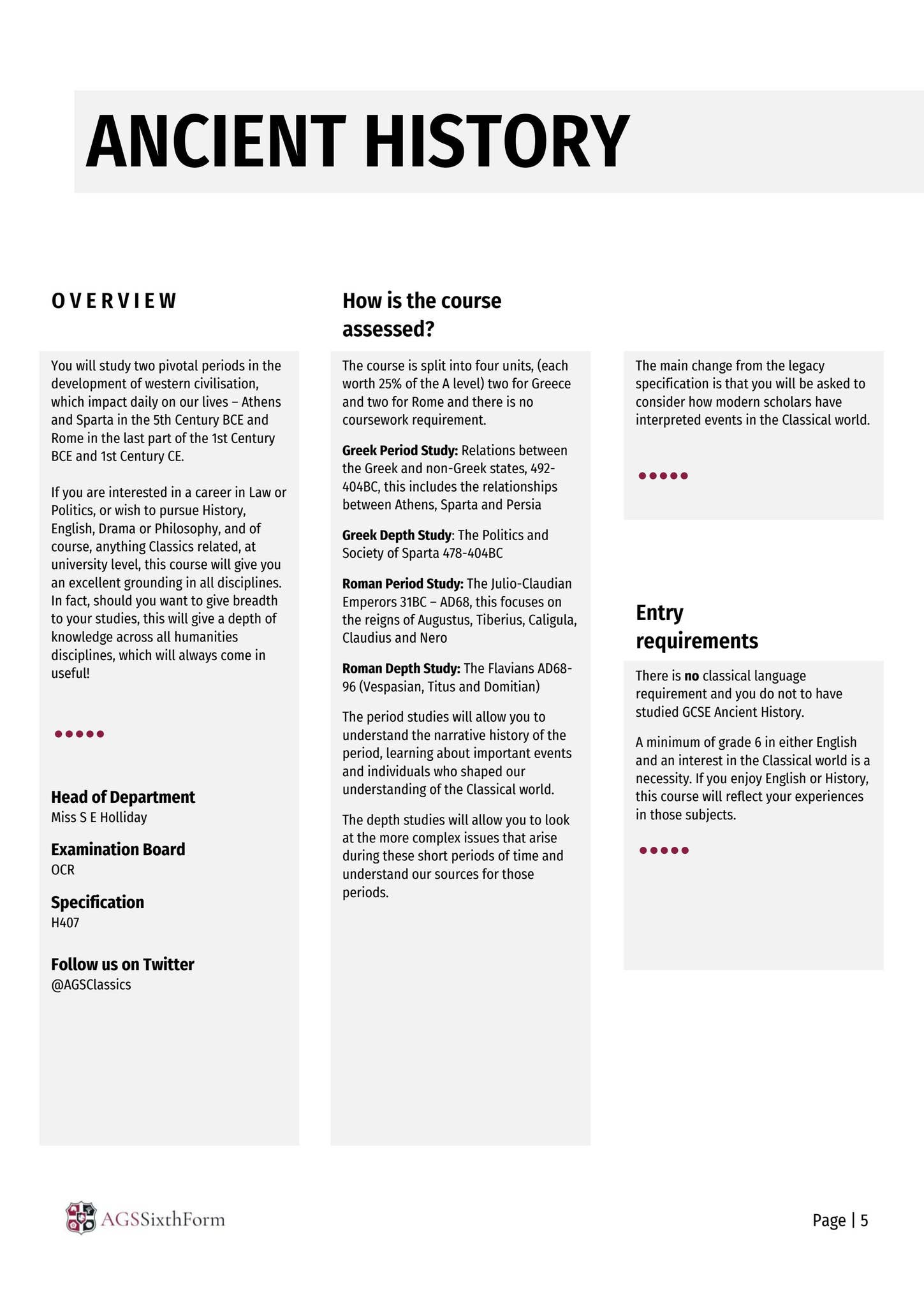 AGS Sixth Form Options Booklet by Aylesbury Grammar School - Issuu