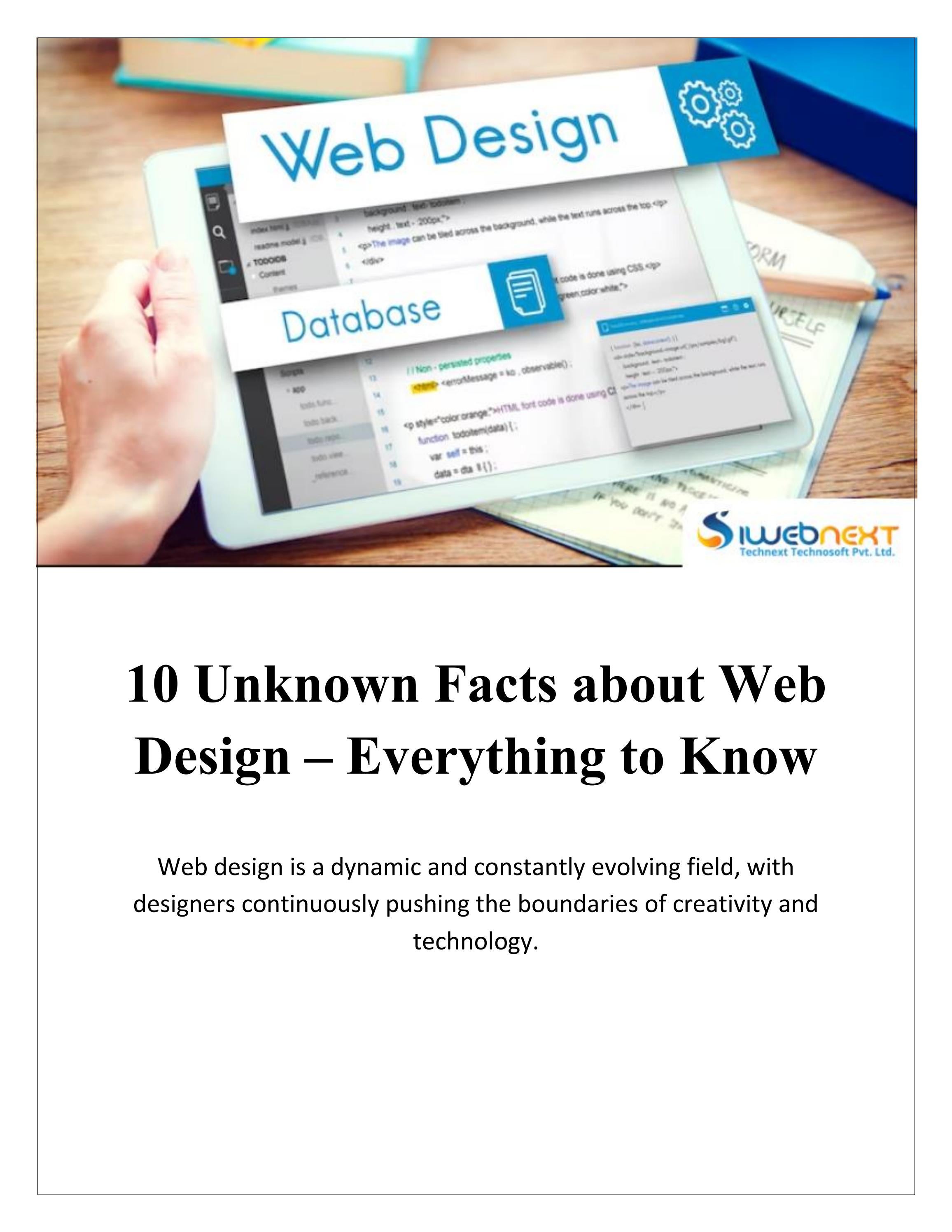 10 Unknown Facts about Web Design – Everything to Know by Iwebnext2022 ...