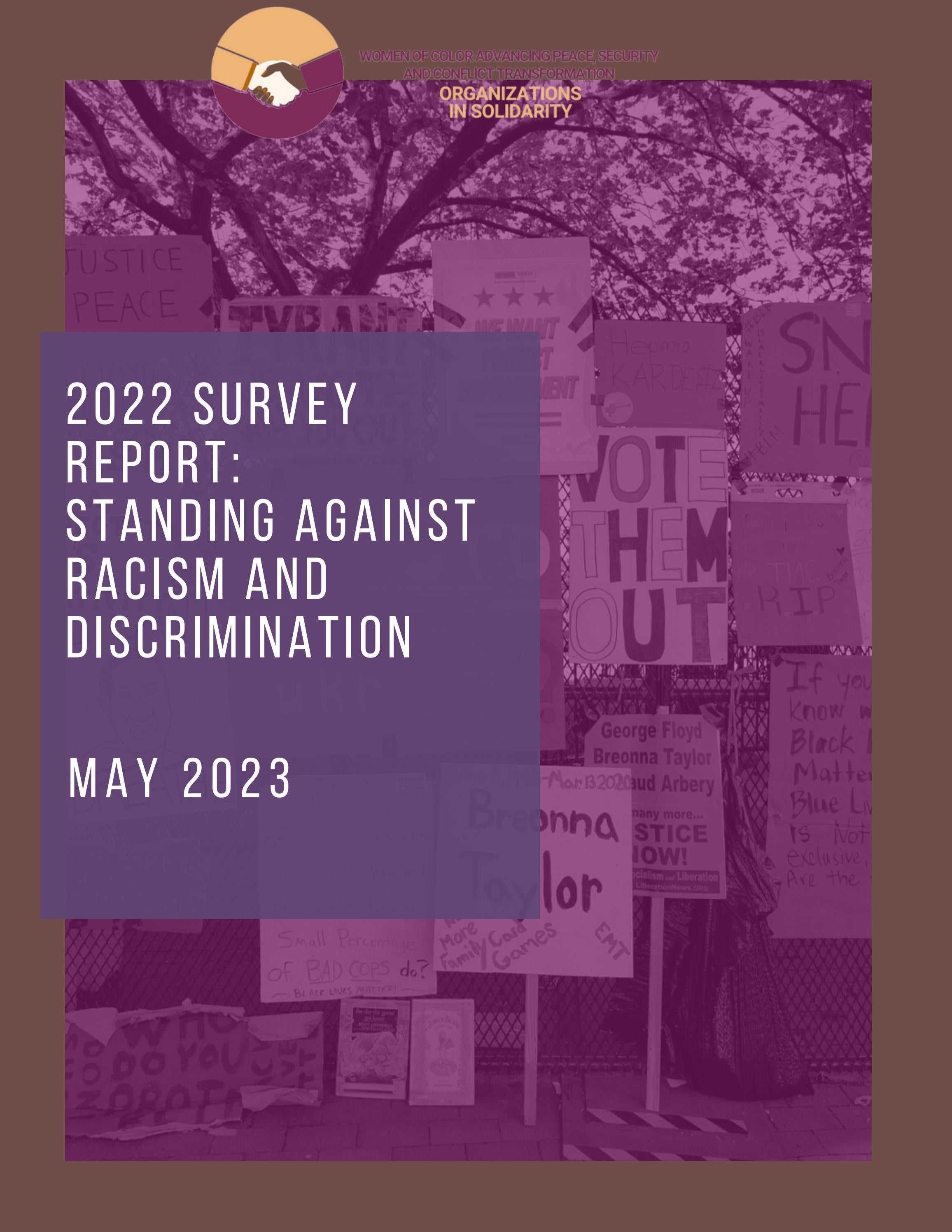 Standing Against Racism and Discrimination: 2022 Survey Report by Women ...