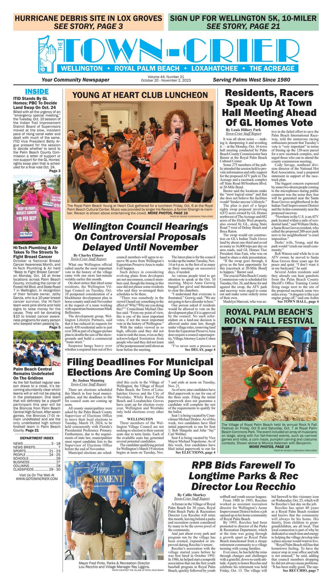 Town-Crier Newspaper October 20, 2023 by Wellington The Magazine LLC ...