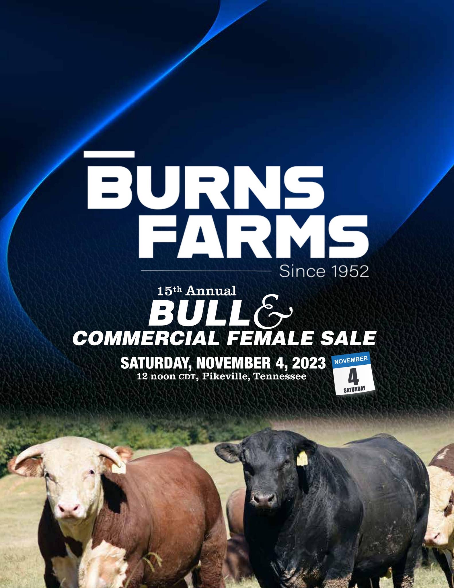 Burns Farms Bull and Commercial Female Sale by American Hereford ...