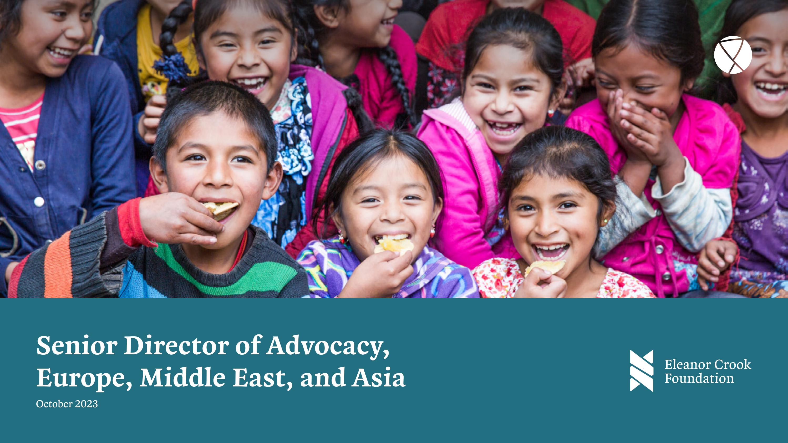 Eleanor Crook Foundation - Senior Director of Advocacy by Oxford HR - Issuu