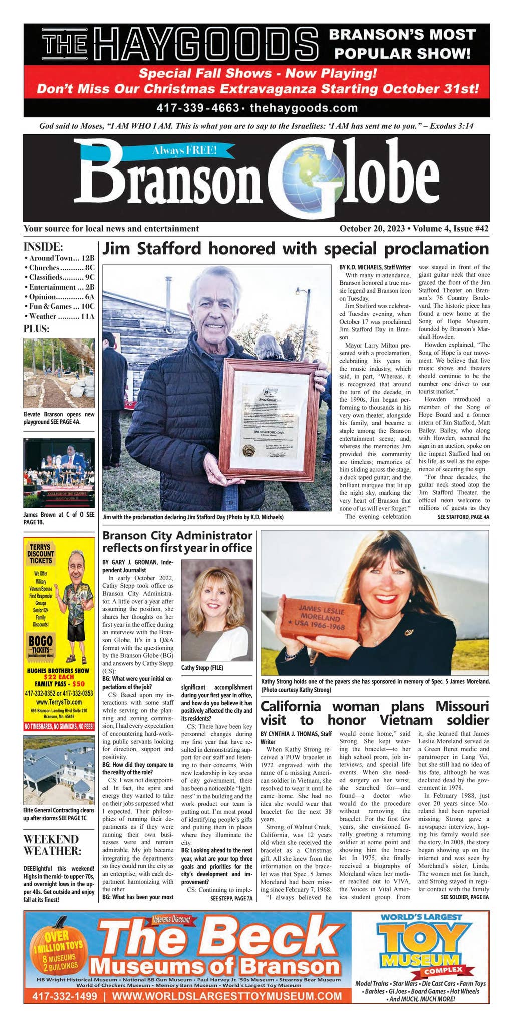 Branson Globe, October 20, 2023 by bransonglobe - Issuu