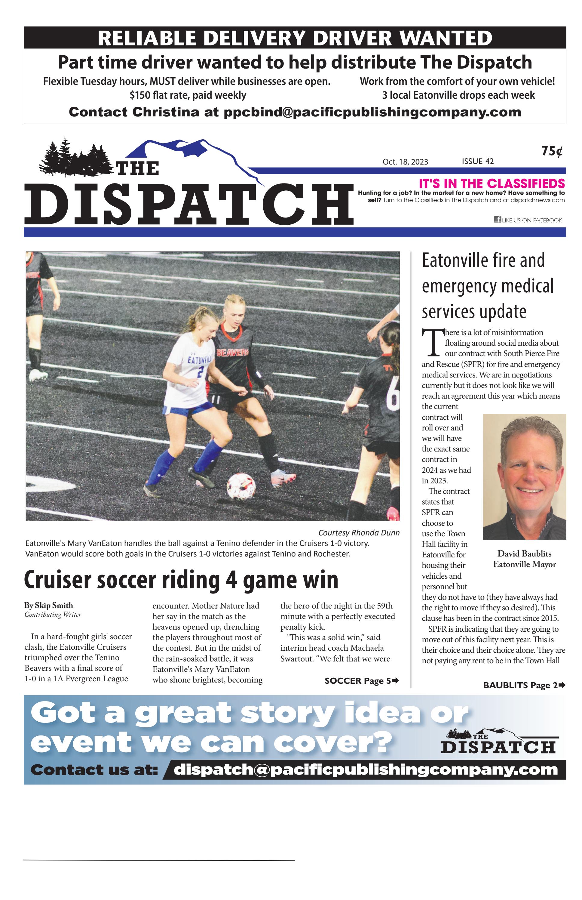 Dispatch News 10-18-2023 by Pacific Publishing Company - Issuu