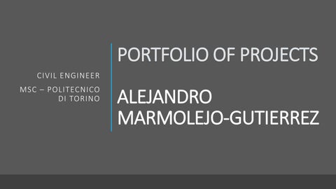 Civil Engineer Portfolio of Projects - Alejandro Marmolejo-Gutierrez by ...