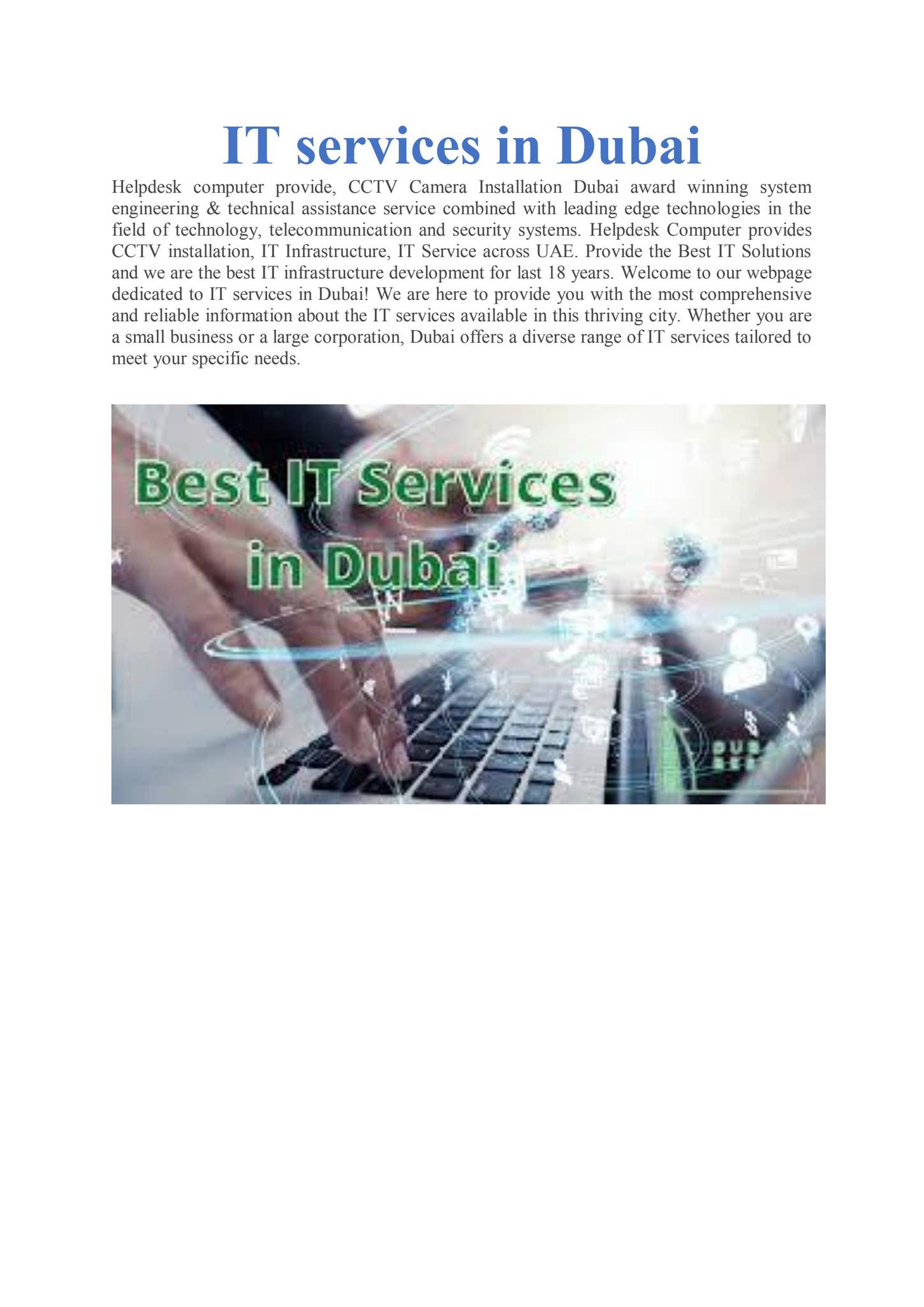 IT services in Dubai by Helpdesk Computer - Issuu